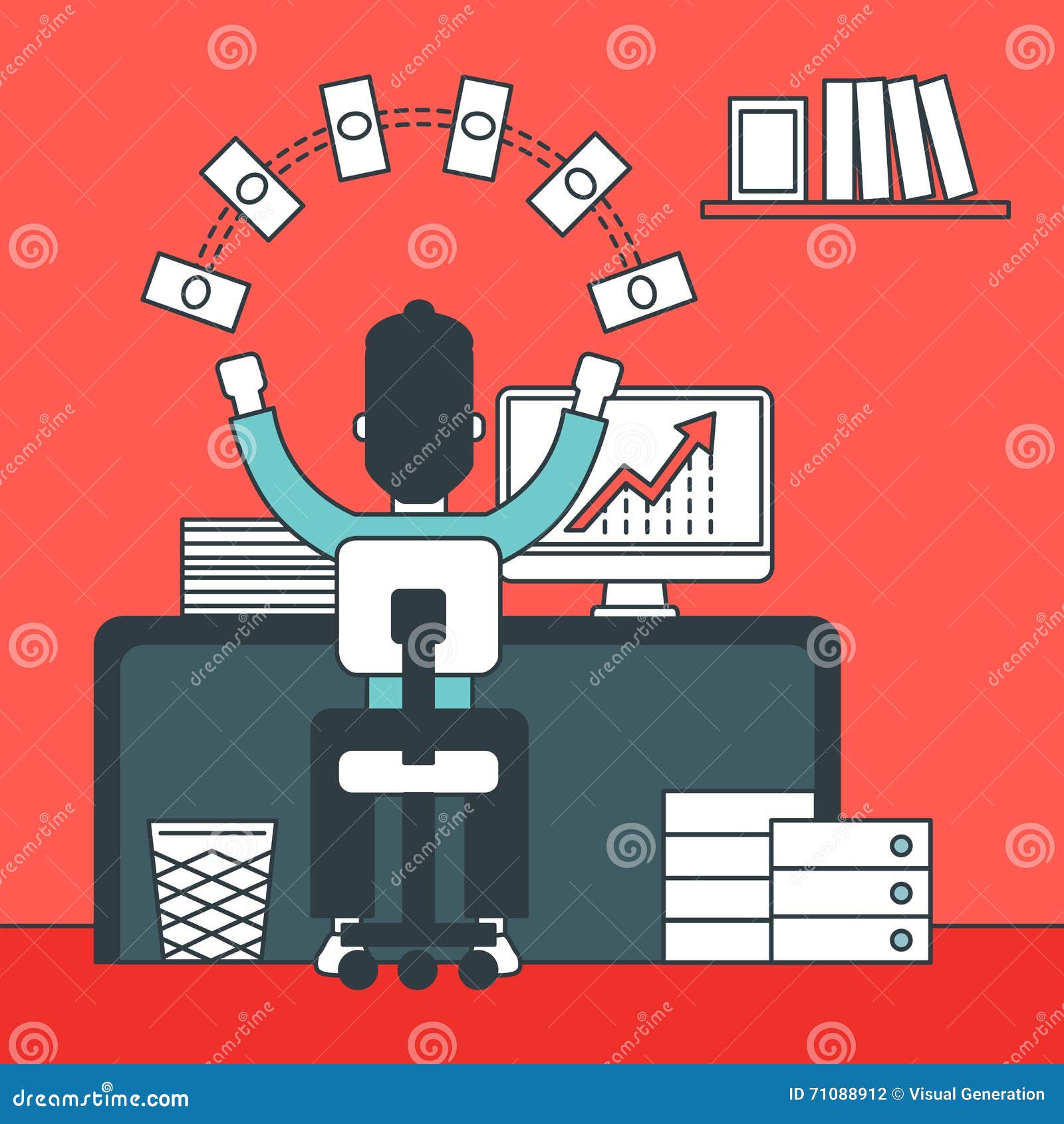 Succesvolle Ontwikkeling Van Zaken Vector Illustratie - Illustration of ...