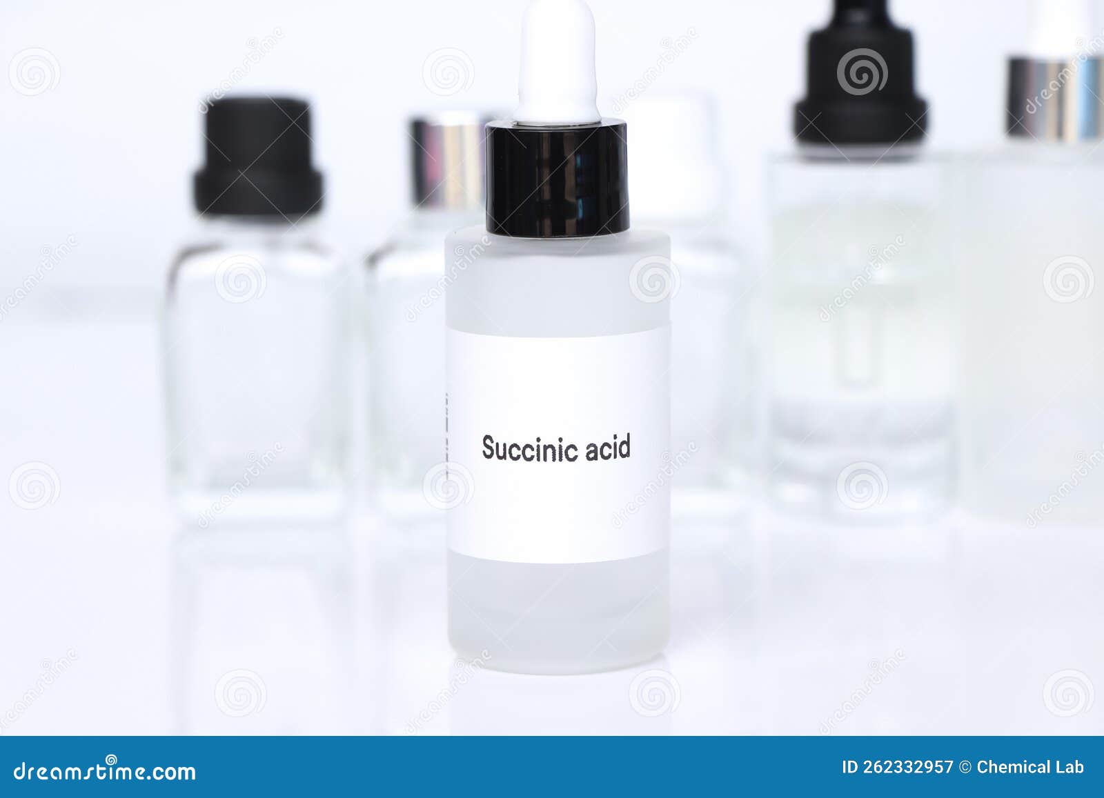 Succinic Acid In A Bottle Chemical Ingredient In Beauty Product Stock Image Image Of Material