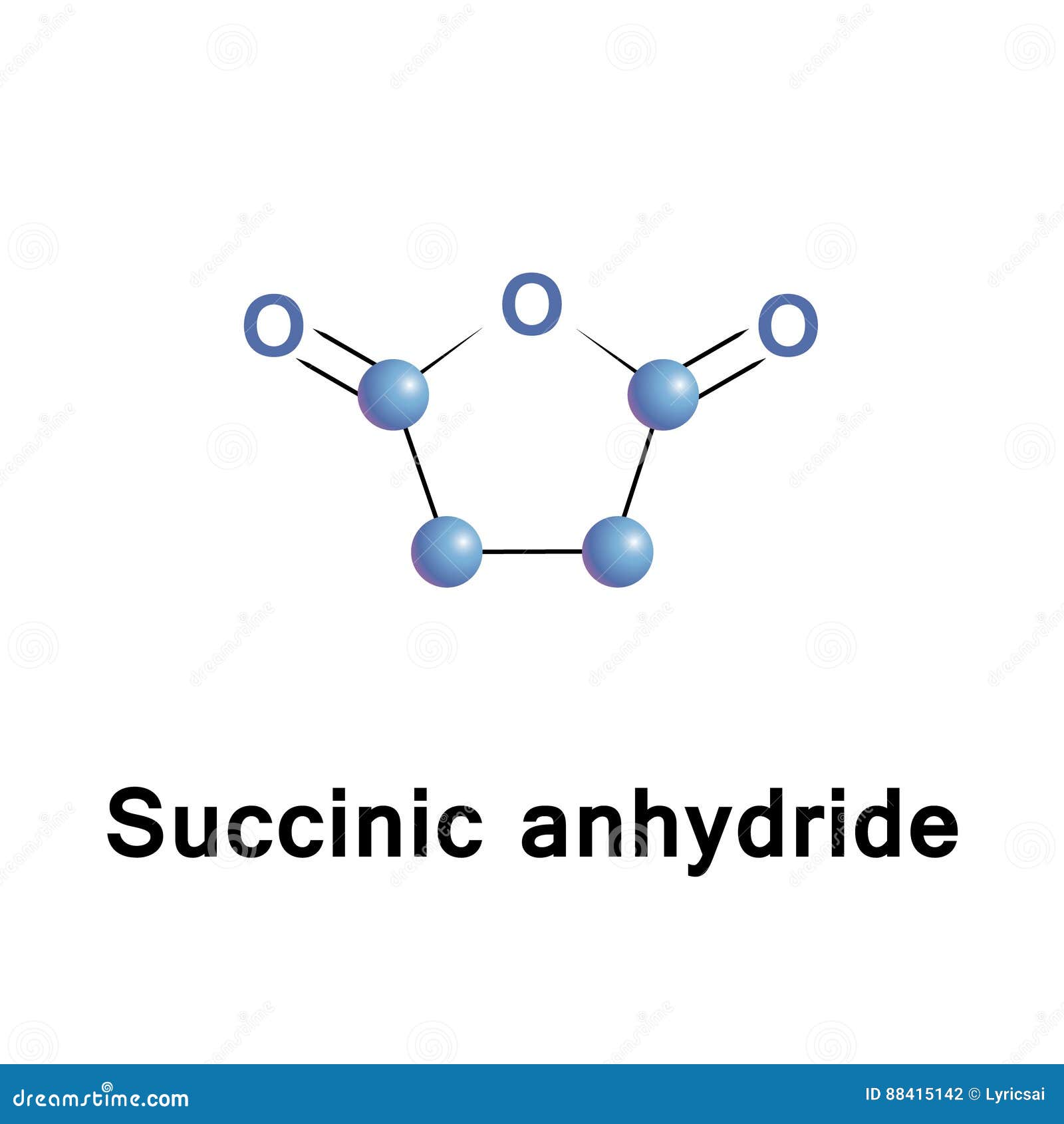 Succinic Anhydride Molecular Formula Stock Vector - Illustration of ...