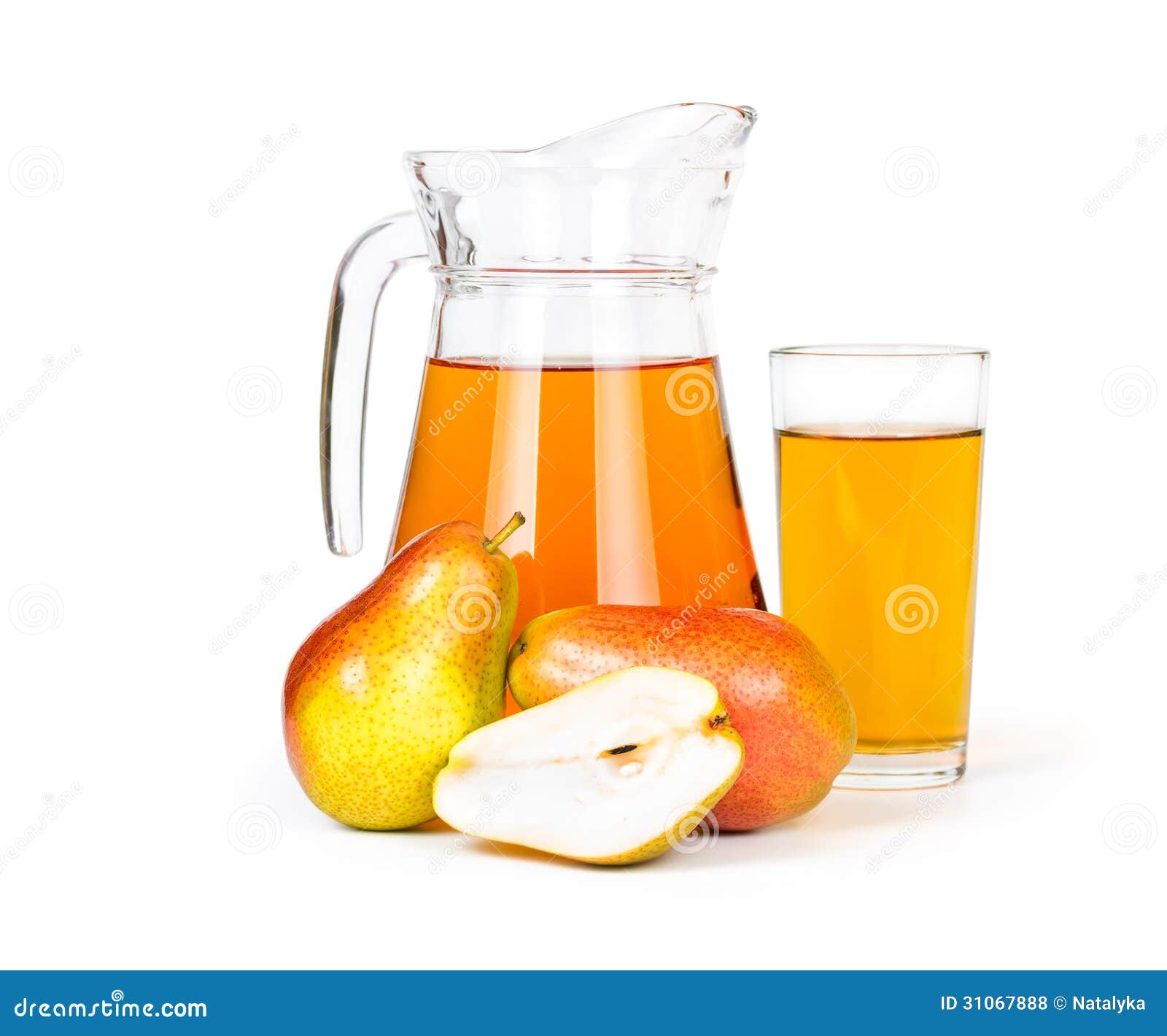 Succo Di Pera Isolato Su Bianco Fotografia Stock - Immagine di dieta ...