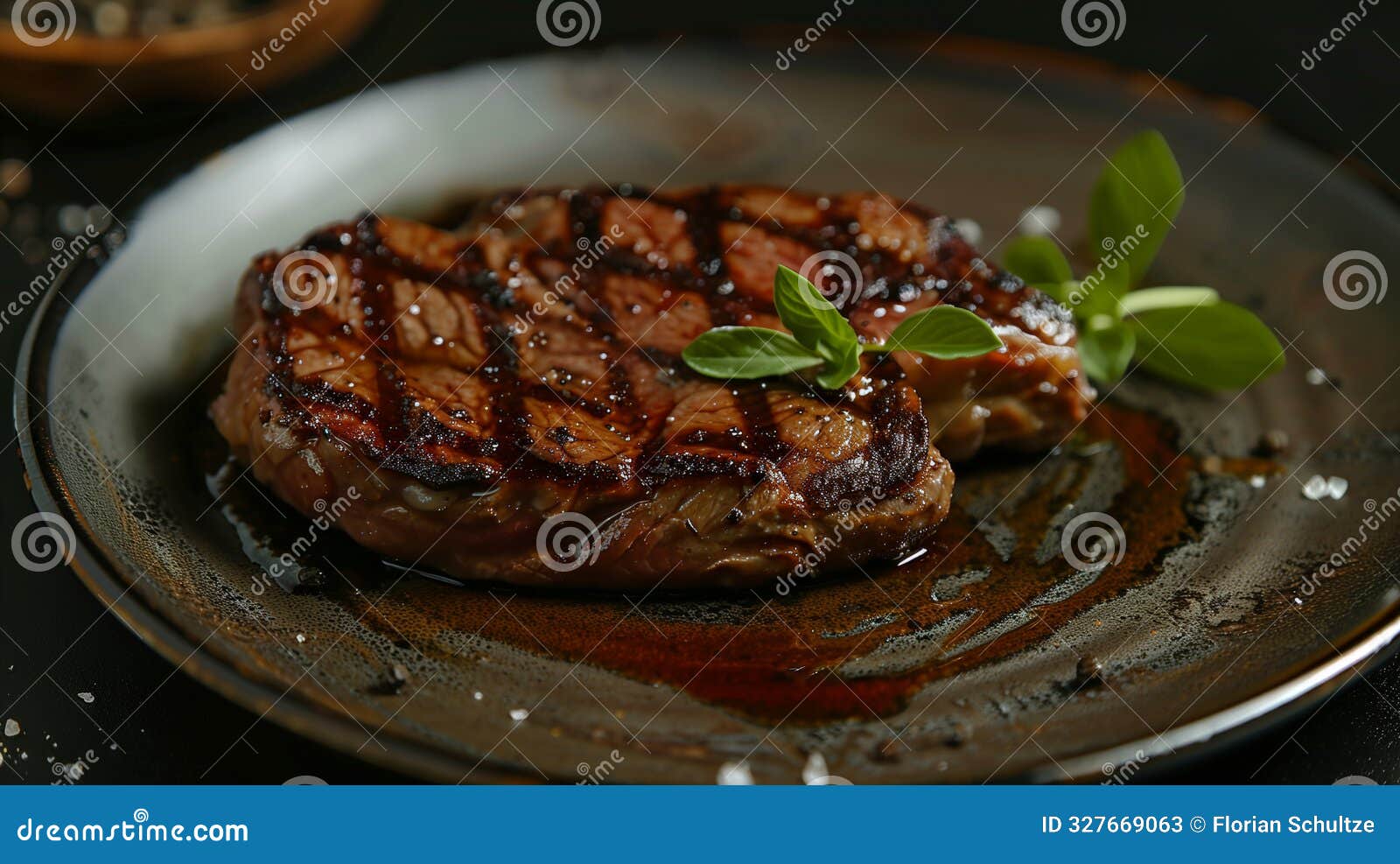 Succulent Grilled Beef Steak with Perfect Sear Marks Stock Illustration ...