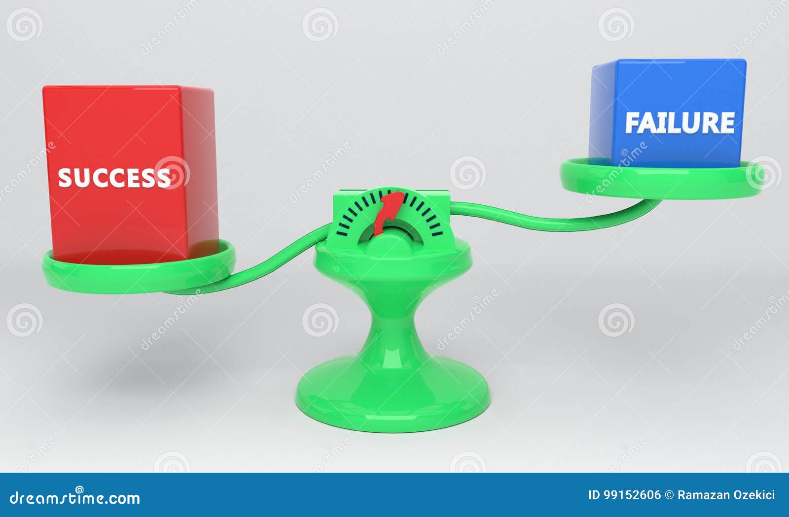 Sucess and Failure Scales, 3d Stock Illustration - Illustration of ...