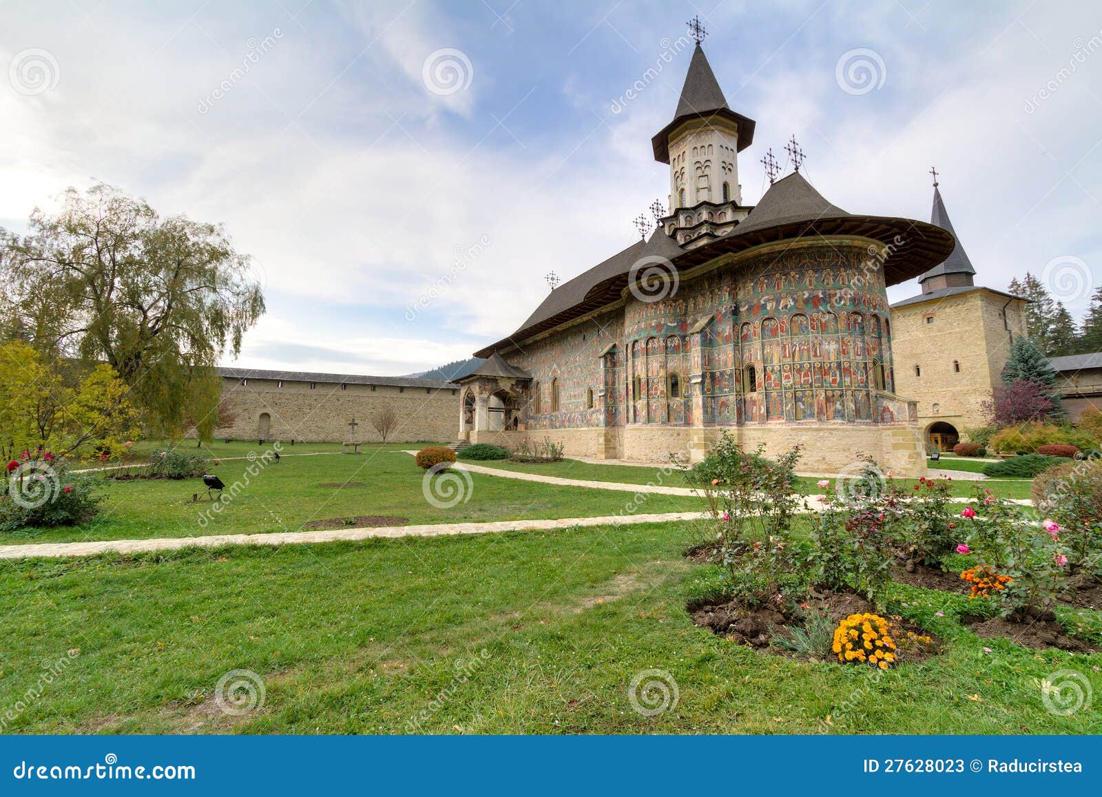 Sucevita Monastery stock image. Image of surface, colorful - 27628023