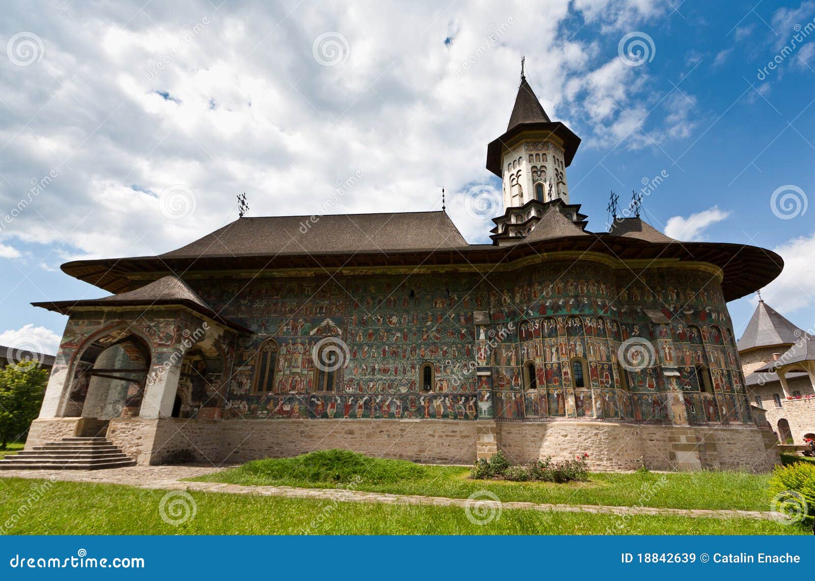 Sucevita Monastery in Summer Stock Image - Image of structure, orthodox ...