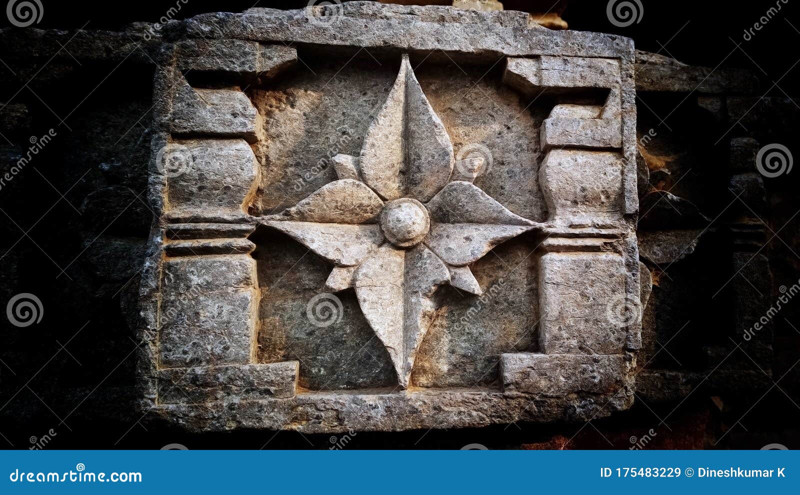 Such a Beautiful Carving in Stone Captured in India Stock Image - Image ...