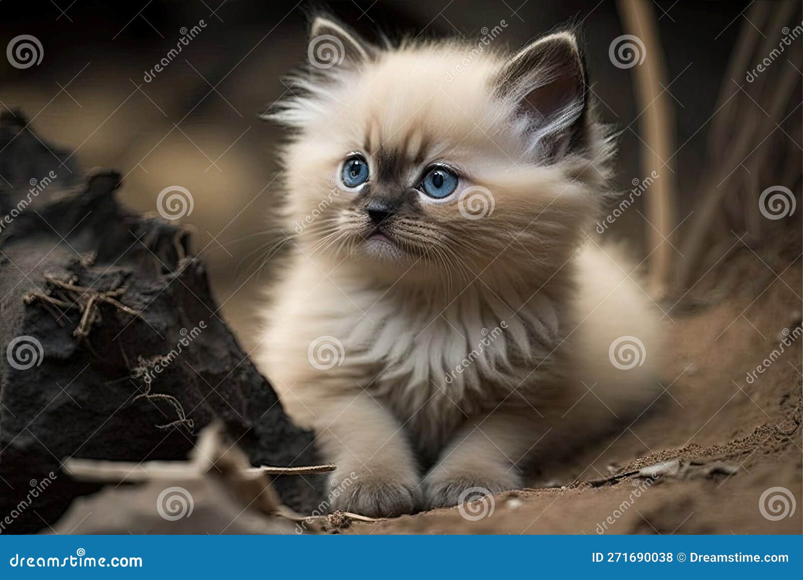 Such a Cute Native Thai Kitten! Stock Illustration - Illustration of ...