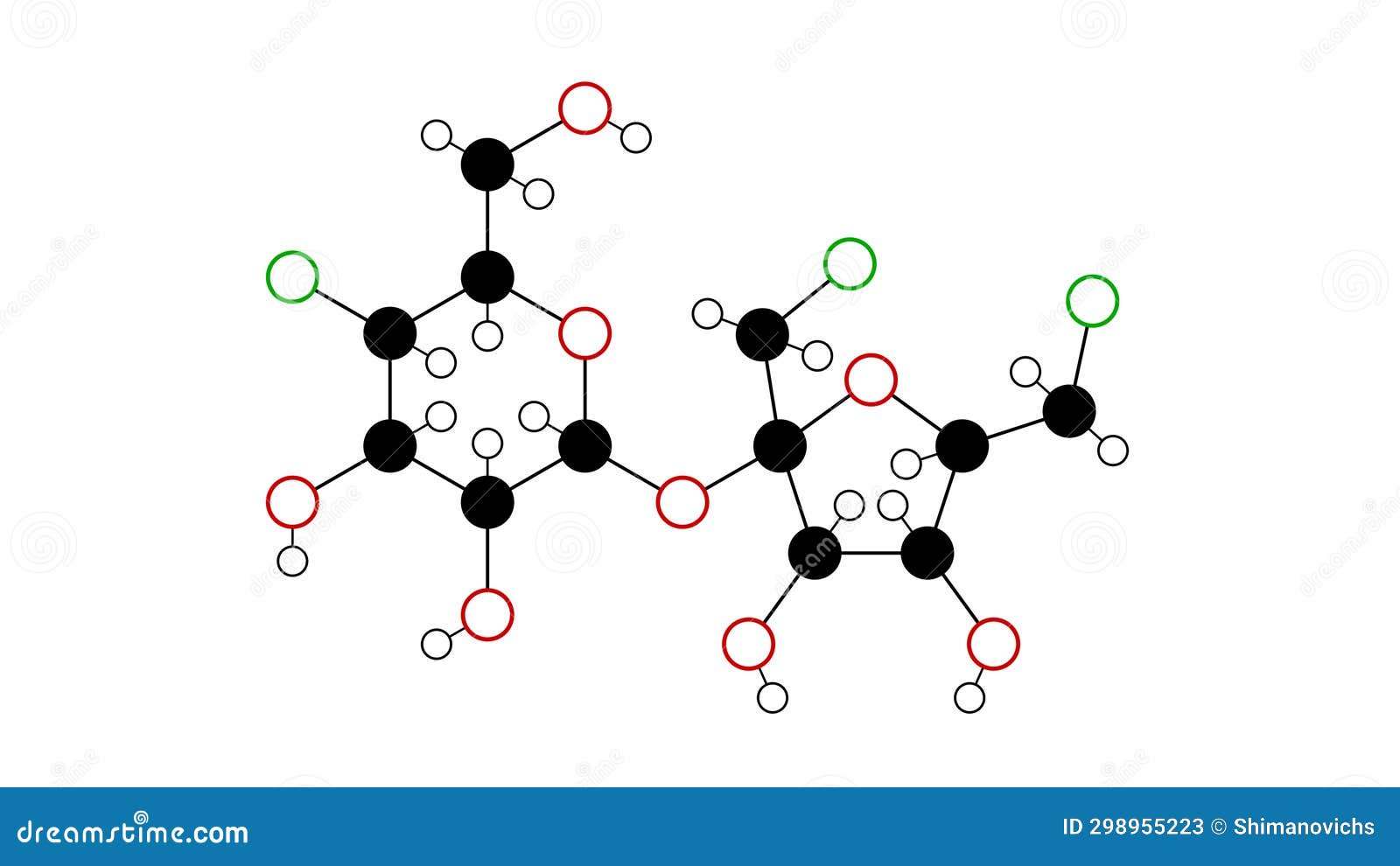 Sucralose Molecular Structure, 3d Model Molecule, Artificial Sweetener ...