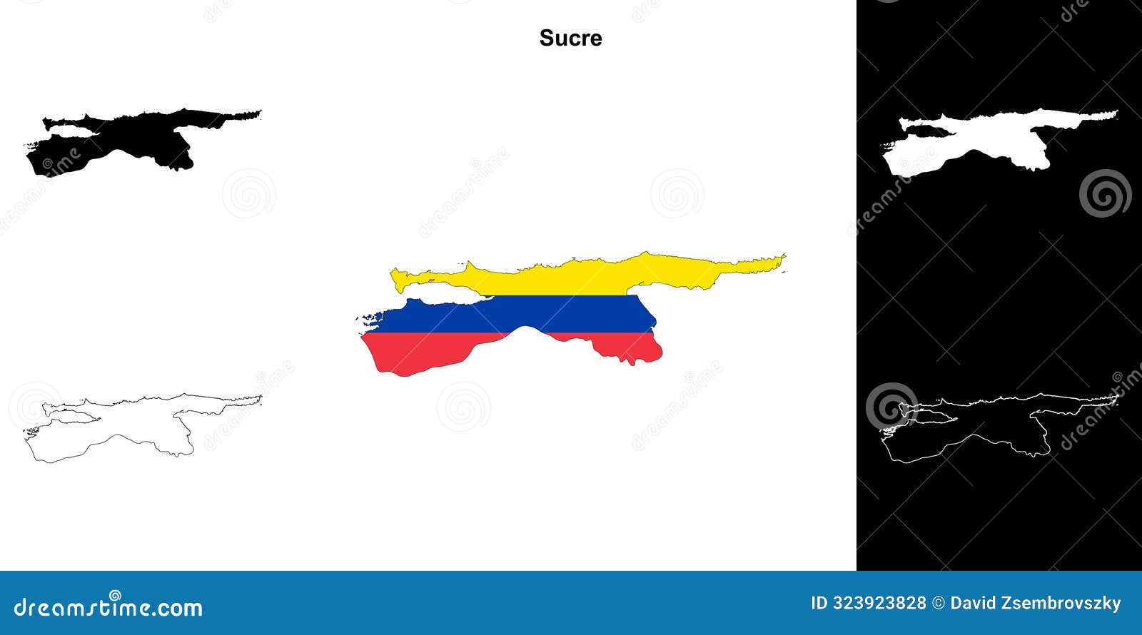 Blank Map Sucre State Of Venezuela. High Quality Map Sucre State With ...