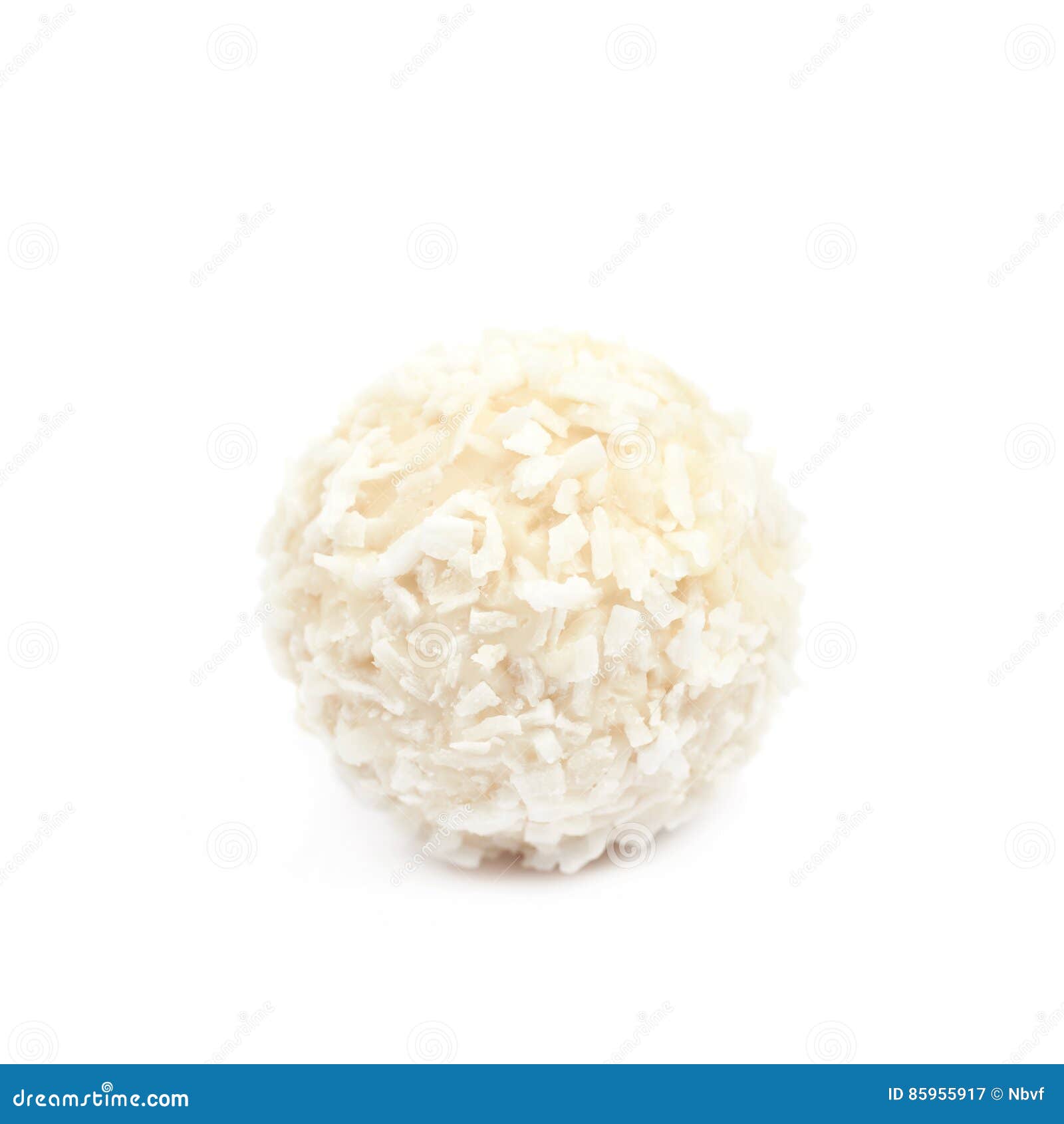 Sucrerie Blanche De Boule De Chocolat D'isolement Image stock - Image ...