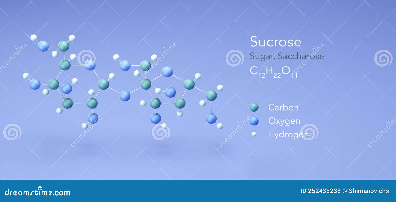 Sucrose, Saccharose, Sugar. Molecular Structure 3d Rendering ... Sucrose, Saccharose, Sugar. Molecular Structure 3d Rendering ...
