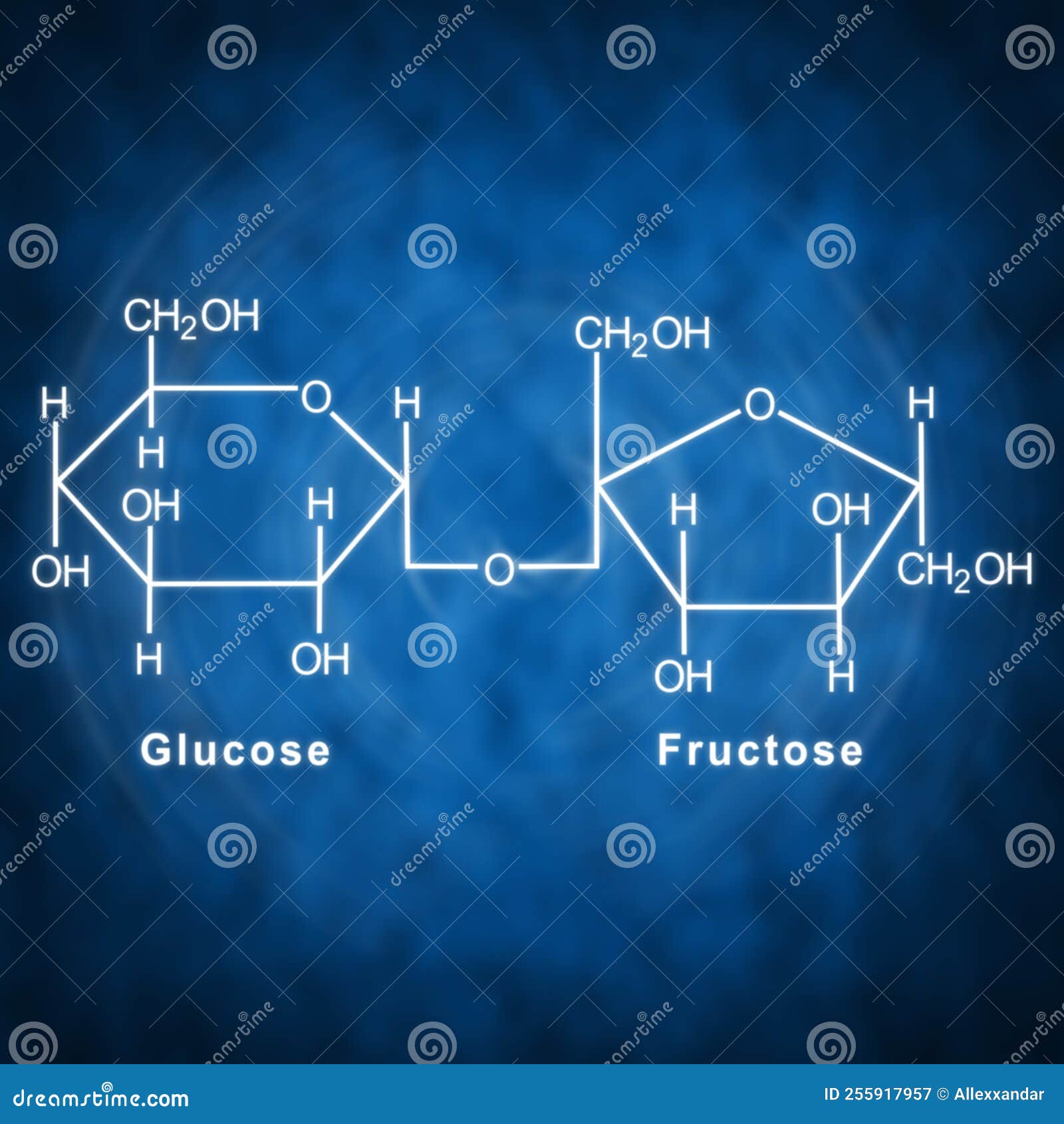 Sucrose Structural Chemical Formula Stock Illustration - Illustration ...