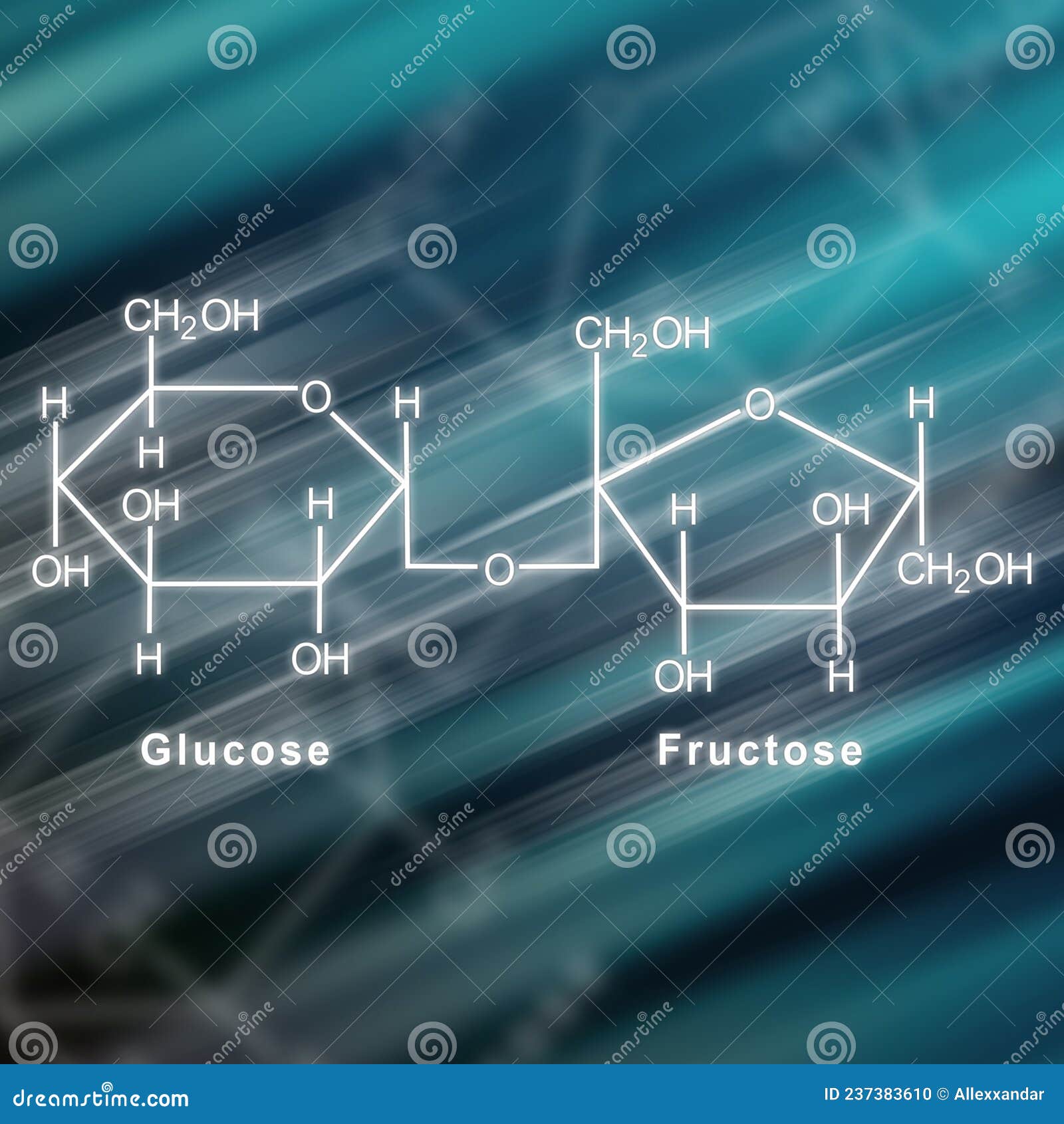 Sucrose Structural Chemical Formula Stock Illustration - Illustration ...