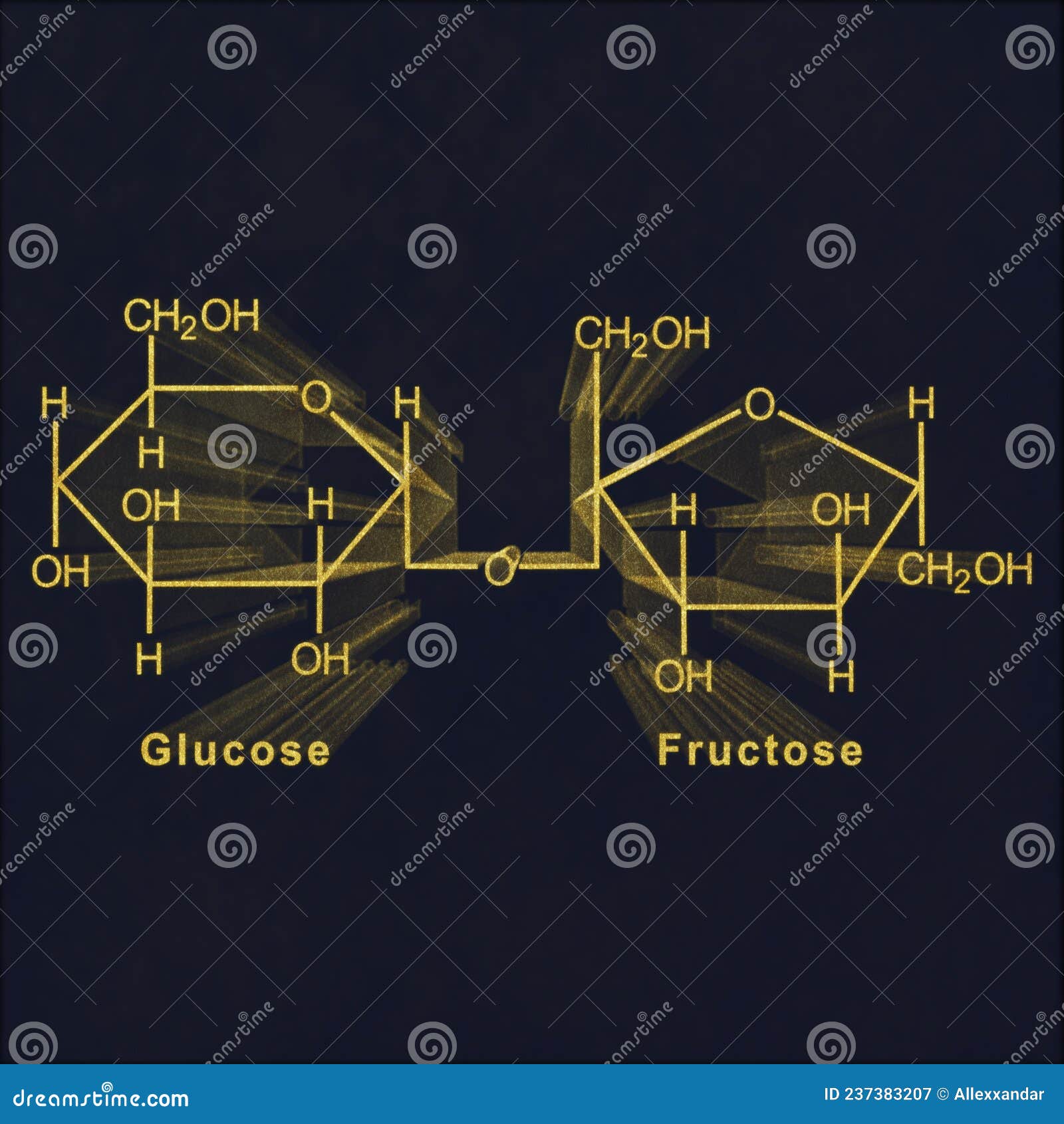 Sucrose Structural Chemical Formula Stock Illustration - Illustration ...