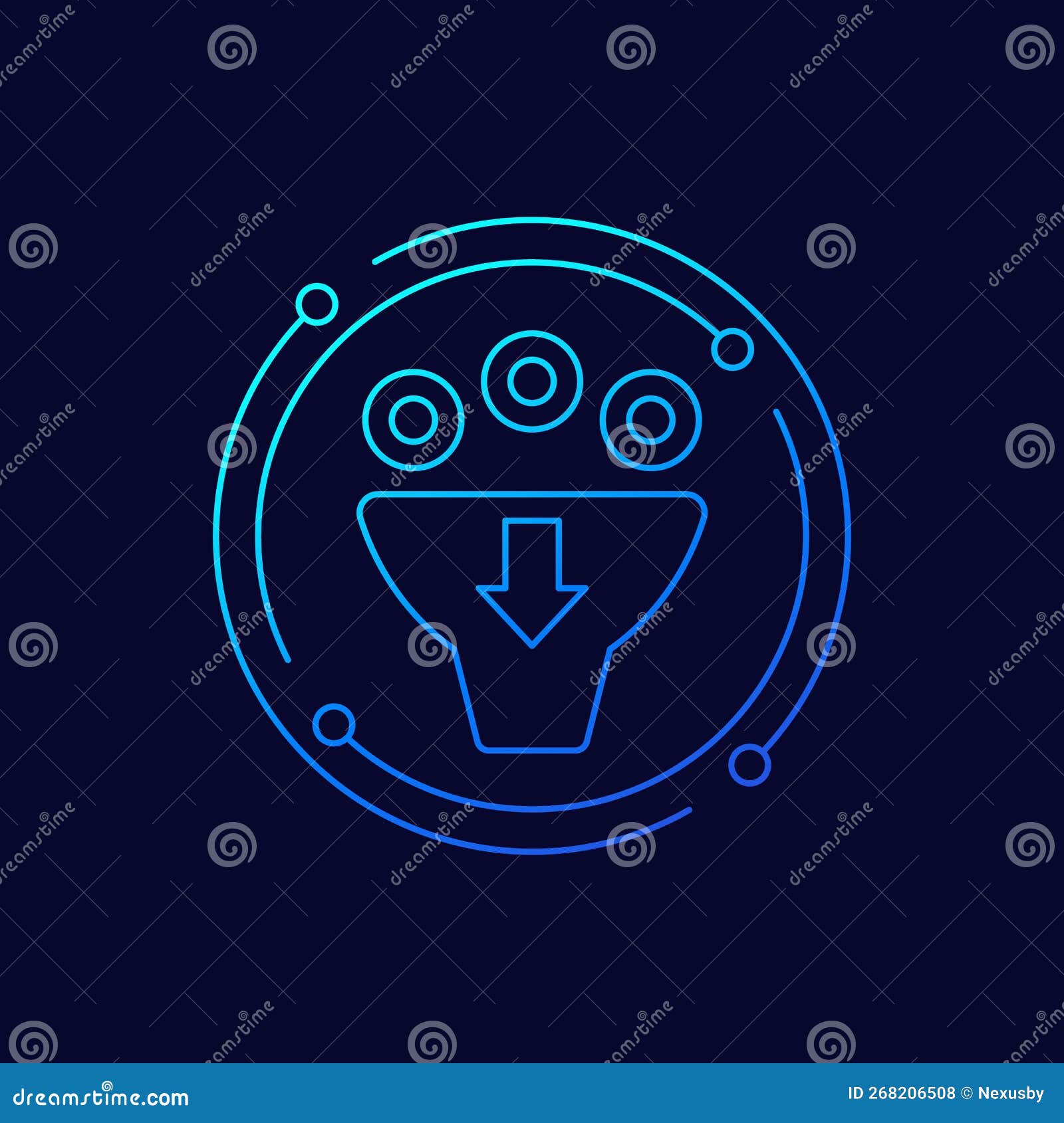 File With An Inward Arrow Vector Icon Stock Illustration ...