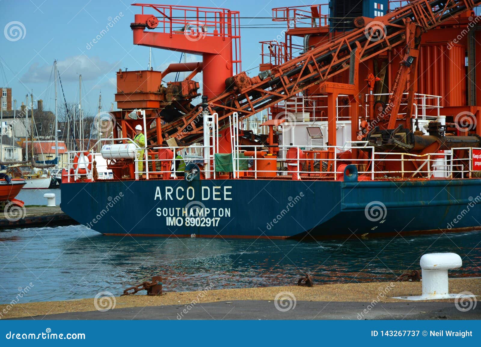 Suction Dredger Ship. the Arco Dee at Shoreham. Editorial Photography ...
