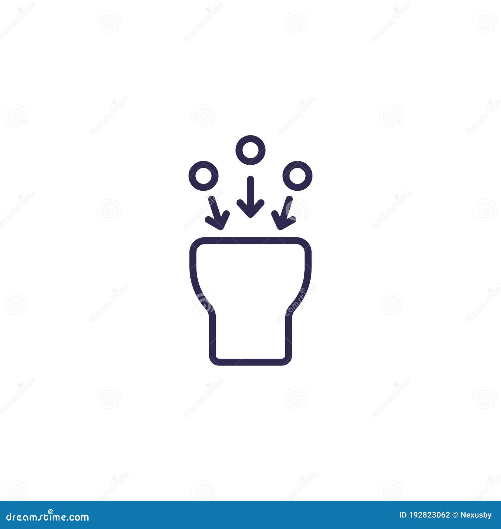 Suction Icon, Line Vector on White Stock Illustration - Illustration of ...