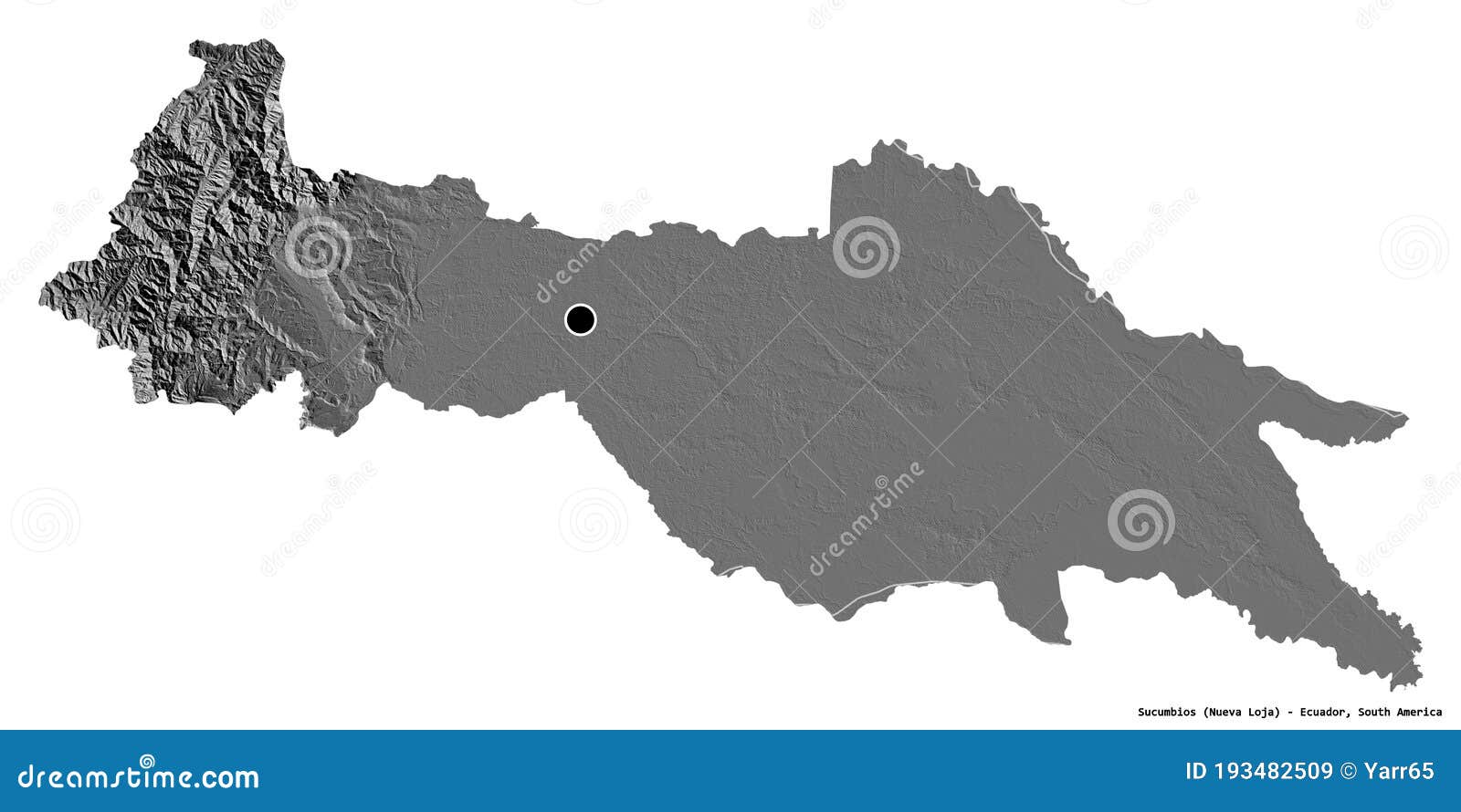 Sucumbios, Province of Ecuador, on White. Bilevel Stock Illustration ...