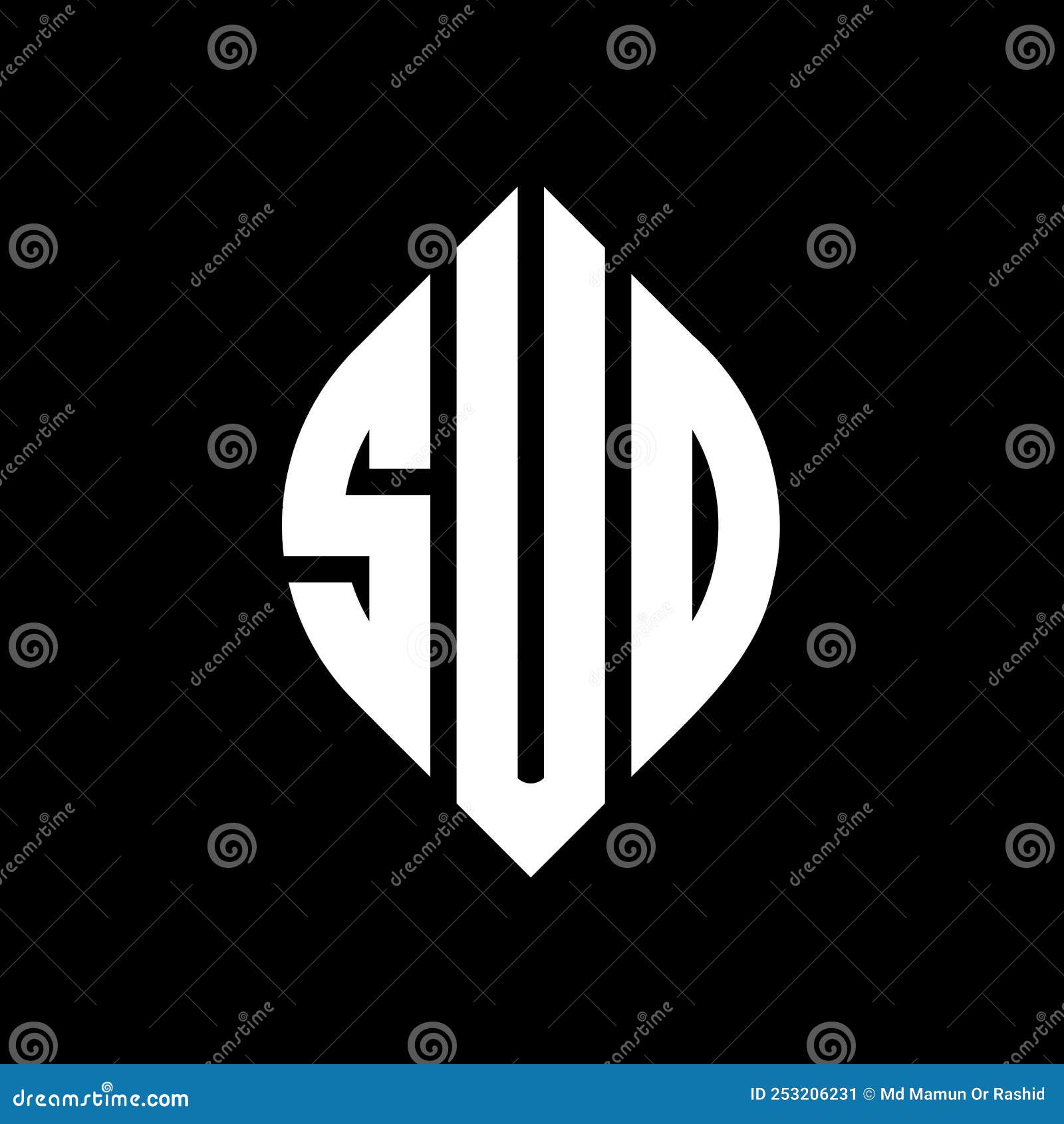 SUD Circle Letter Logo Design with Circle and Ellipse Shape. SUD ...
