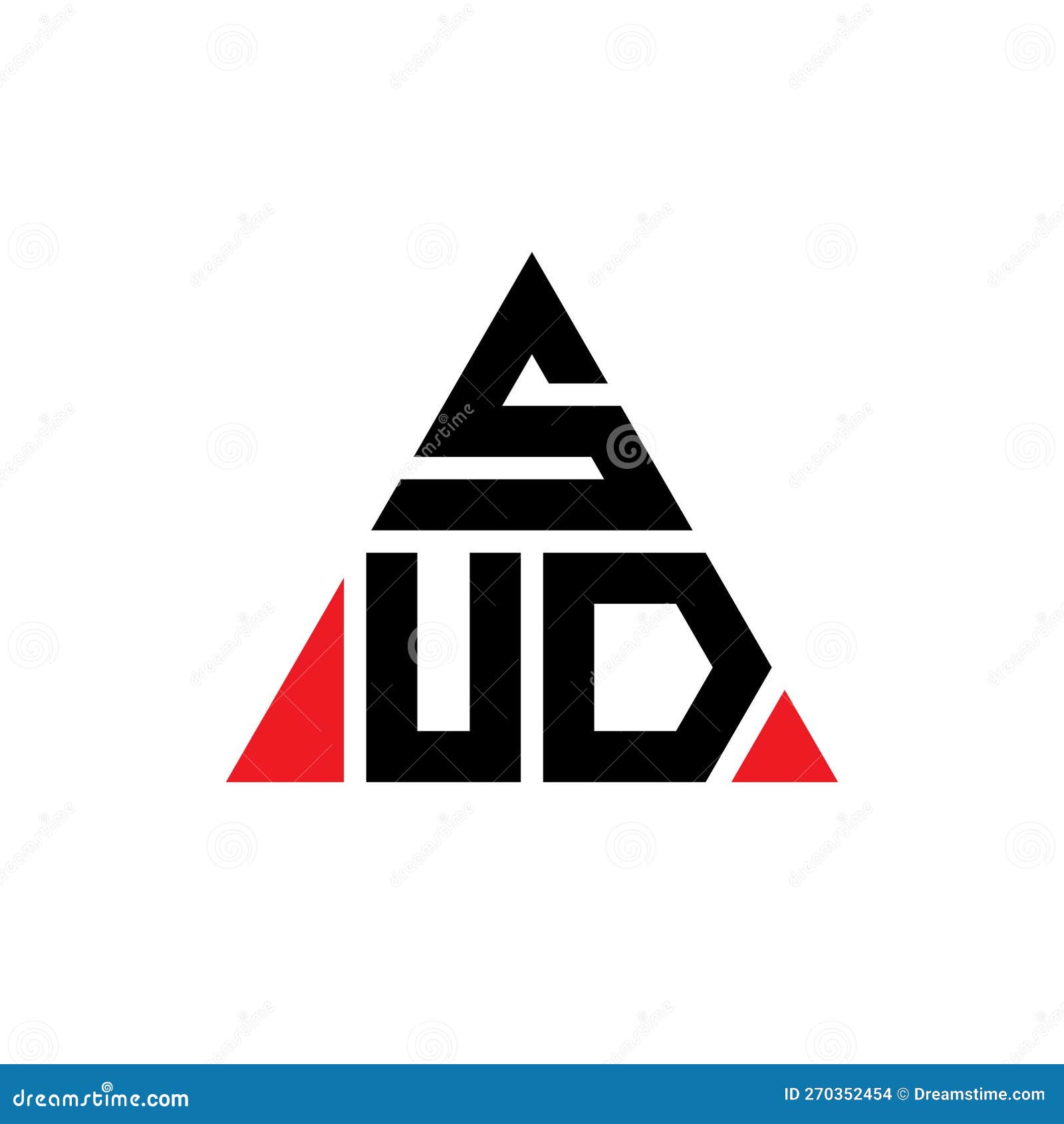 SUD Triangle Letter Logo Design with Triangle Shape. SUD Triangle Logo ...