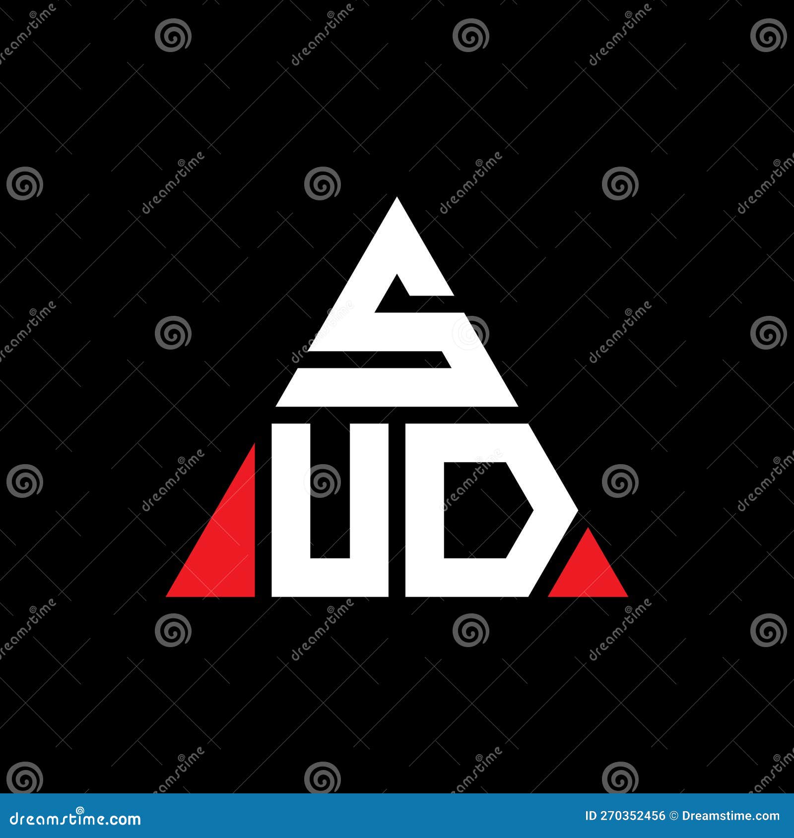 SUD Triangle Letter Logo Design with Triangle Shape. SUD Triangle Logo ...