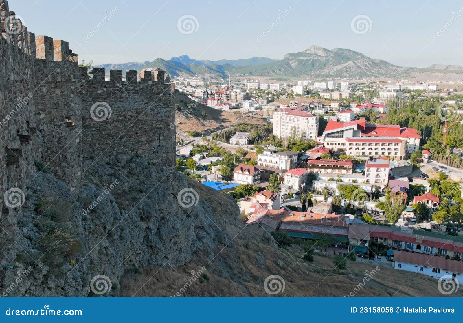 Sudak stock photo. Image of crimea, walls, blue, town - 23158058