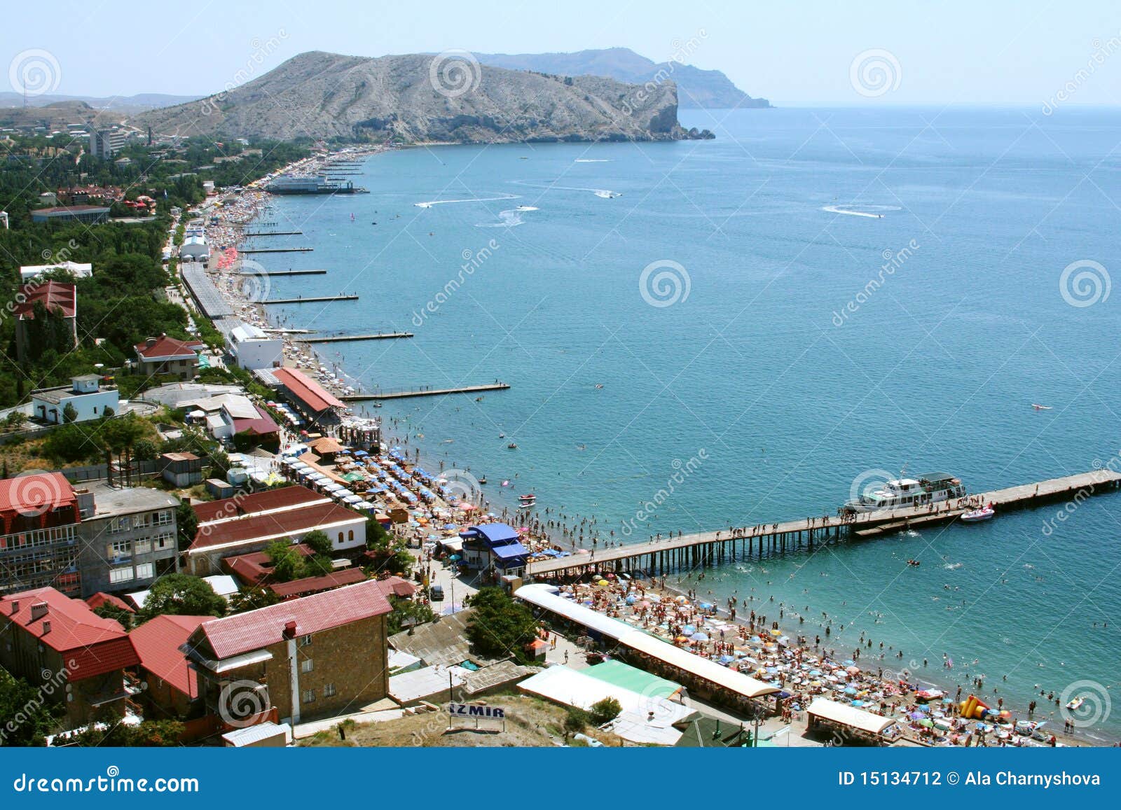Sudak of Crimea. stock photo. Image of sunlight, beach - 15134712