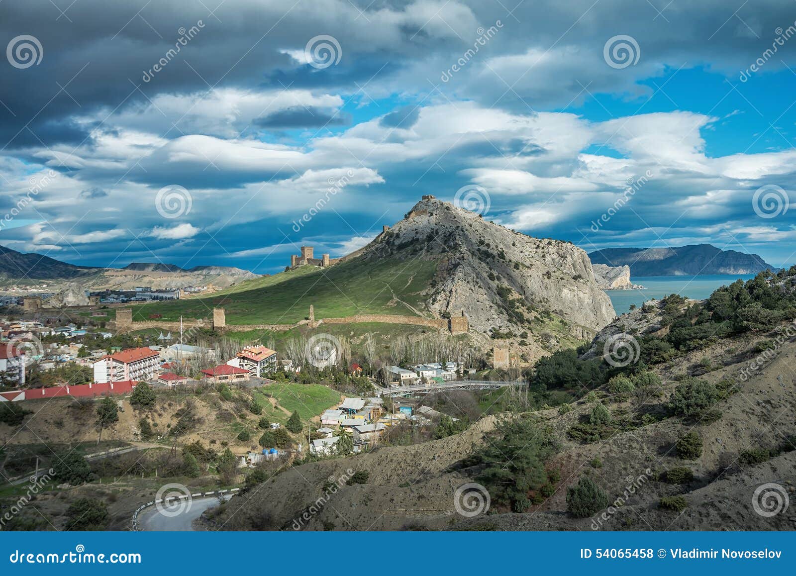 Sudak. stock photo. Image of grass, mountains, blurred - 54065458
