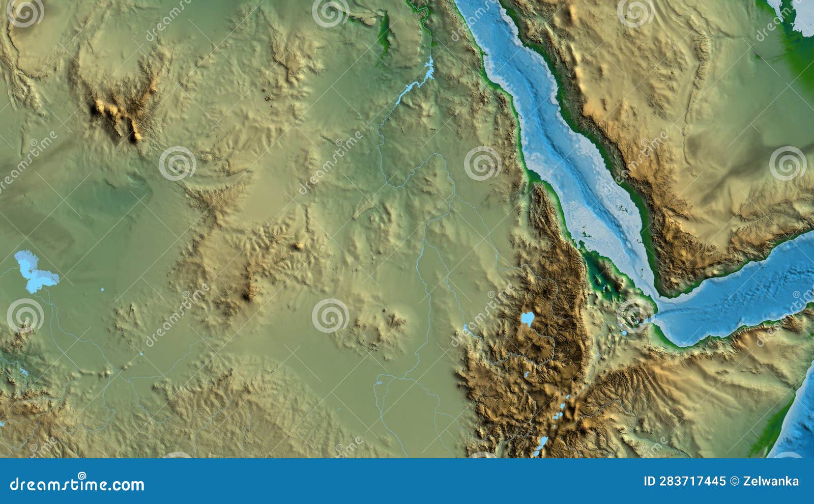 physical map of sudan
