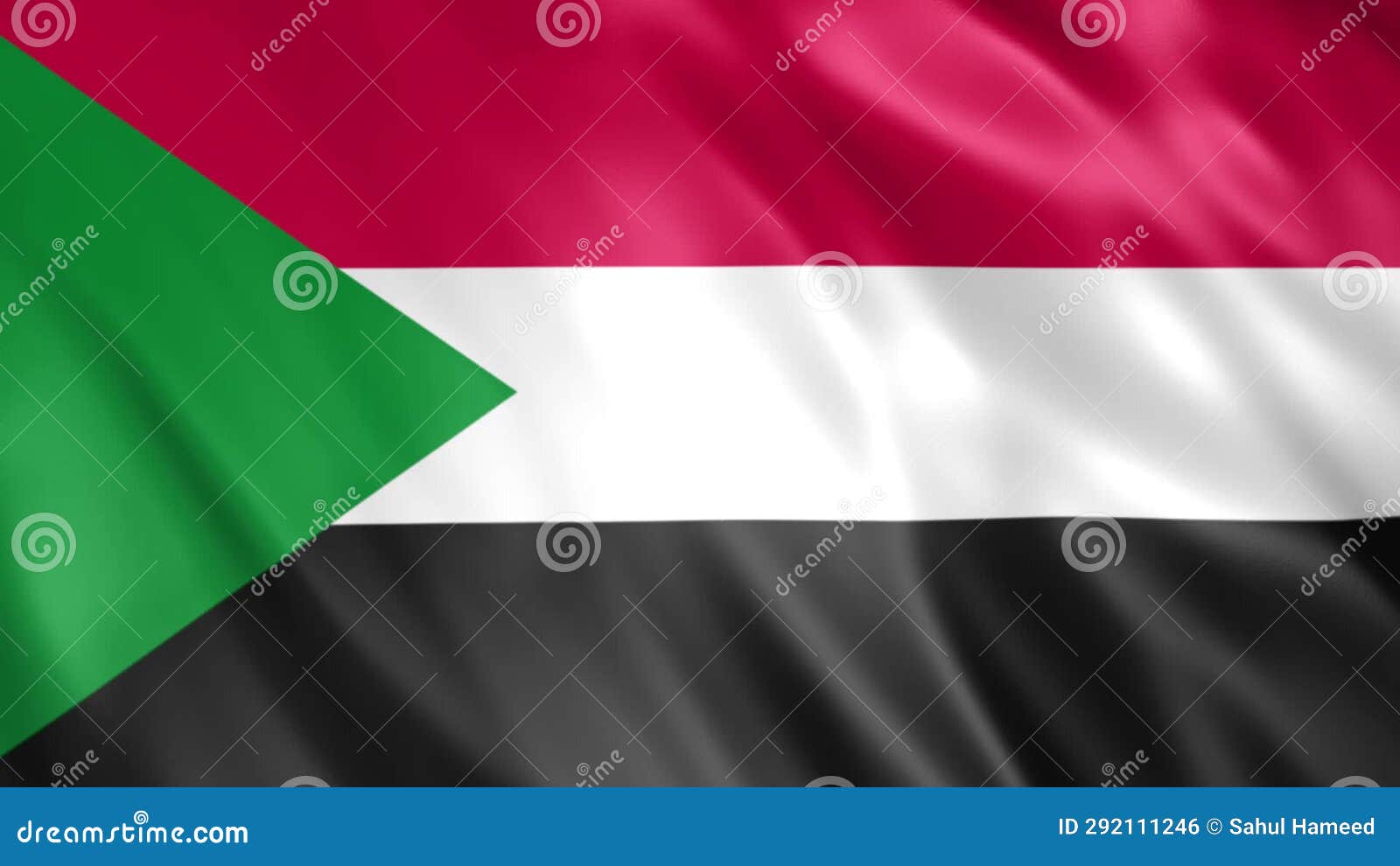 Sudan Flag Video Animation with Seamless Loop Stock Footage - Video of ...