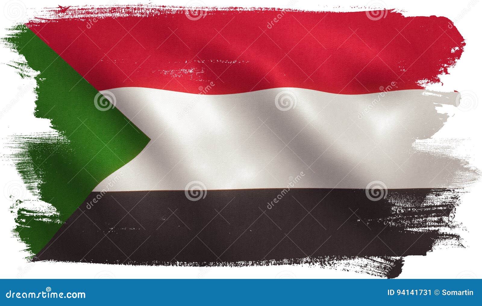 Sudan flagga stock illustrationer. Illustration av patriotiskt - 94141731