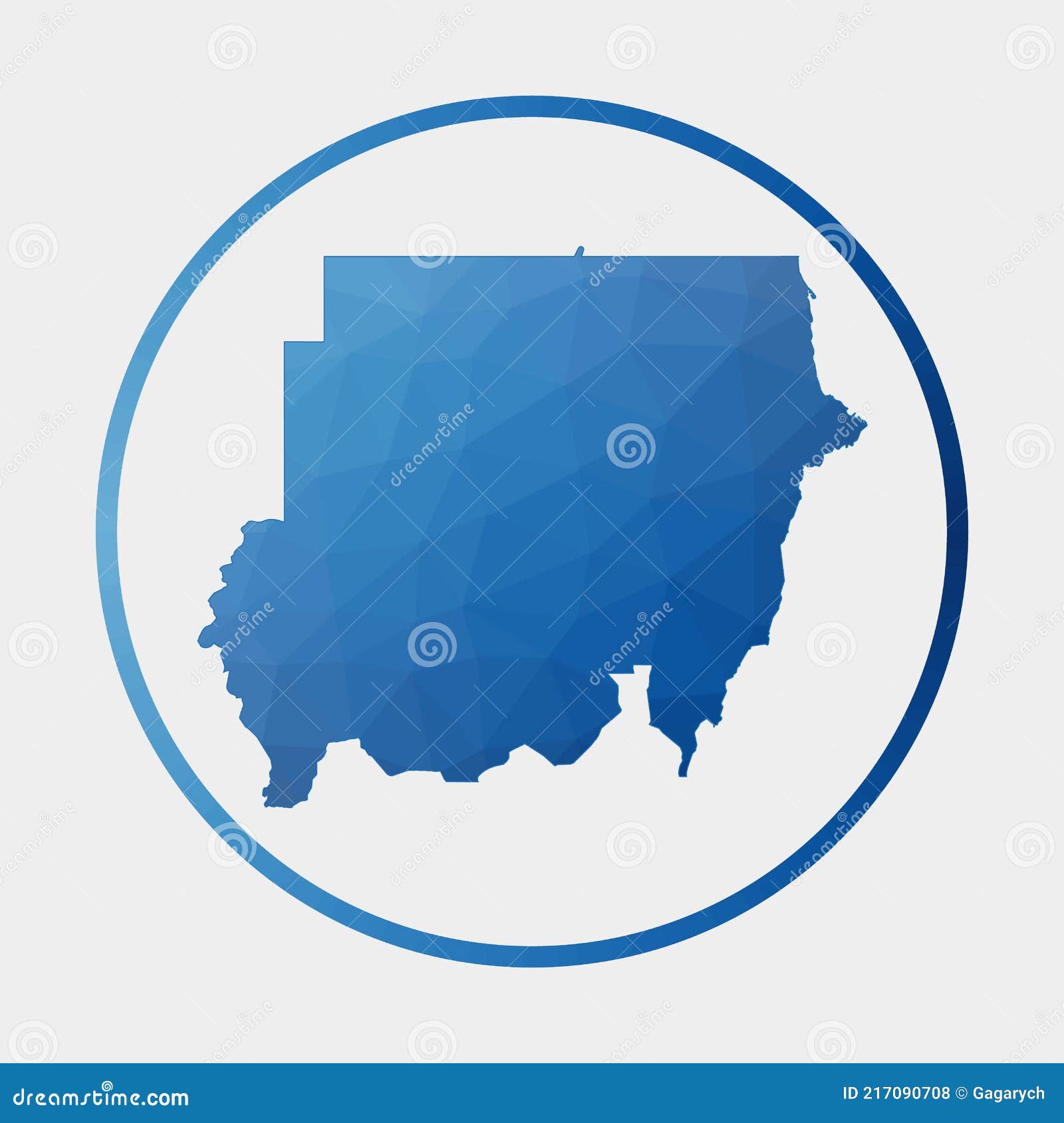 Sudan icon. stock vector. Illustration of northern, polygon - 217090708