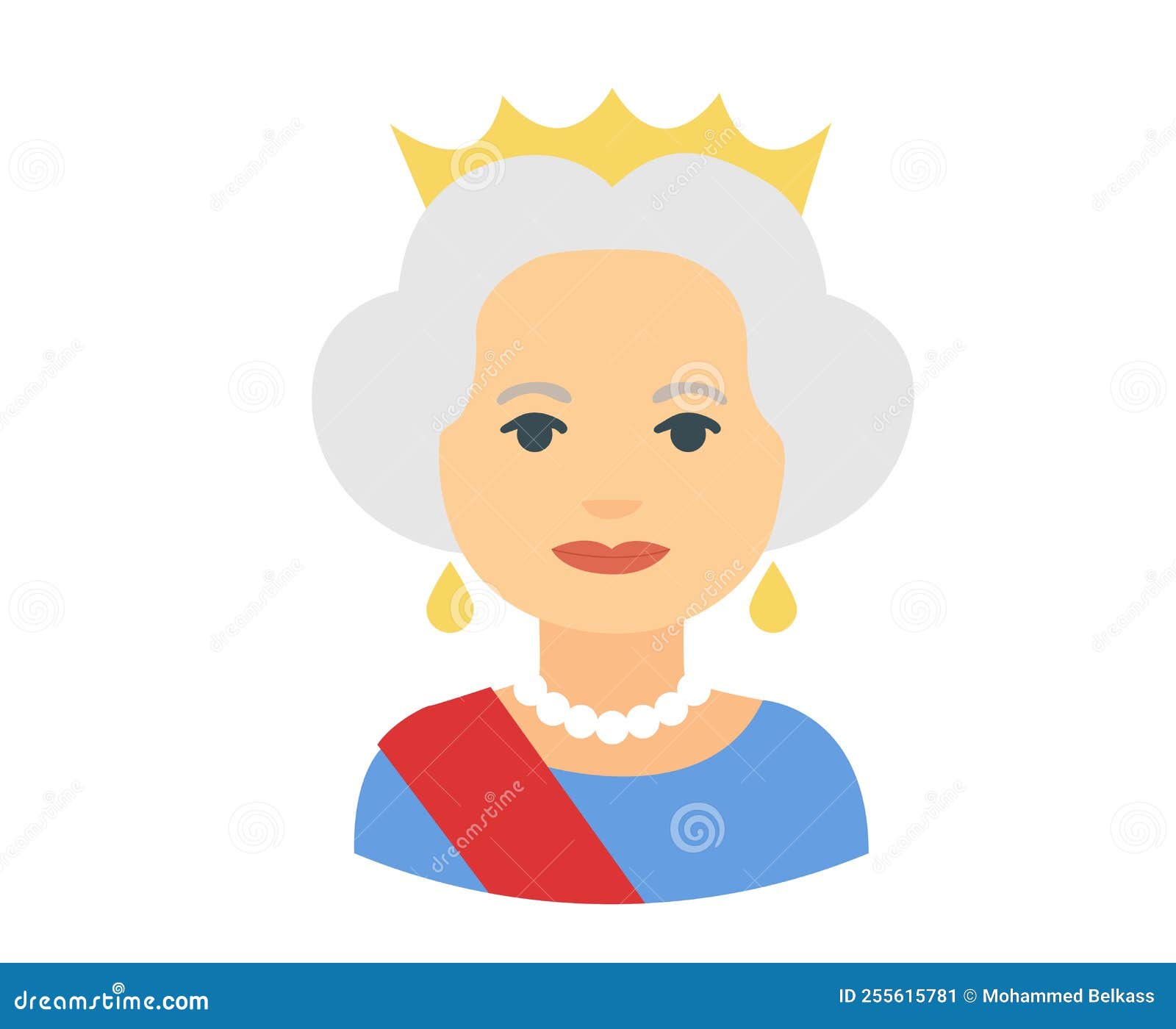 Queen Elizabeth Face Portrait British United Kingdom 1926 2022 Stock ...