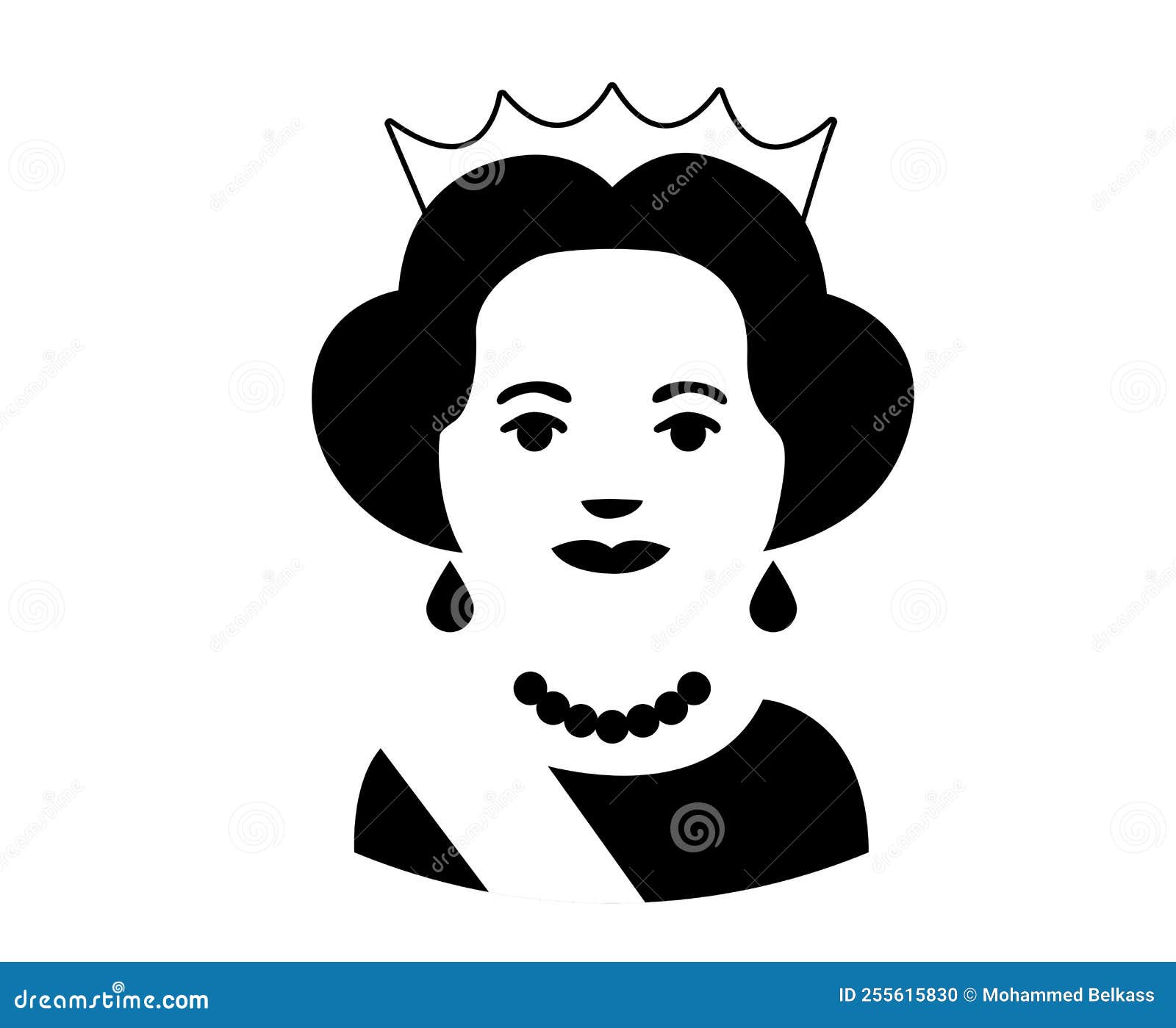 Queen Elizabeth Face Portrait British United Kingdom 1926 2022 Stock ...