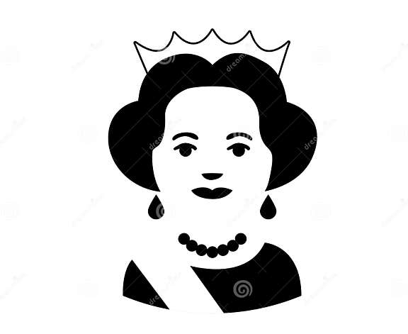 Queen Elizabeth Face Portrait British United Kingdom 1926 2022 Stock ...