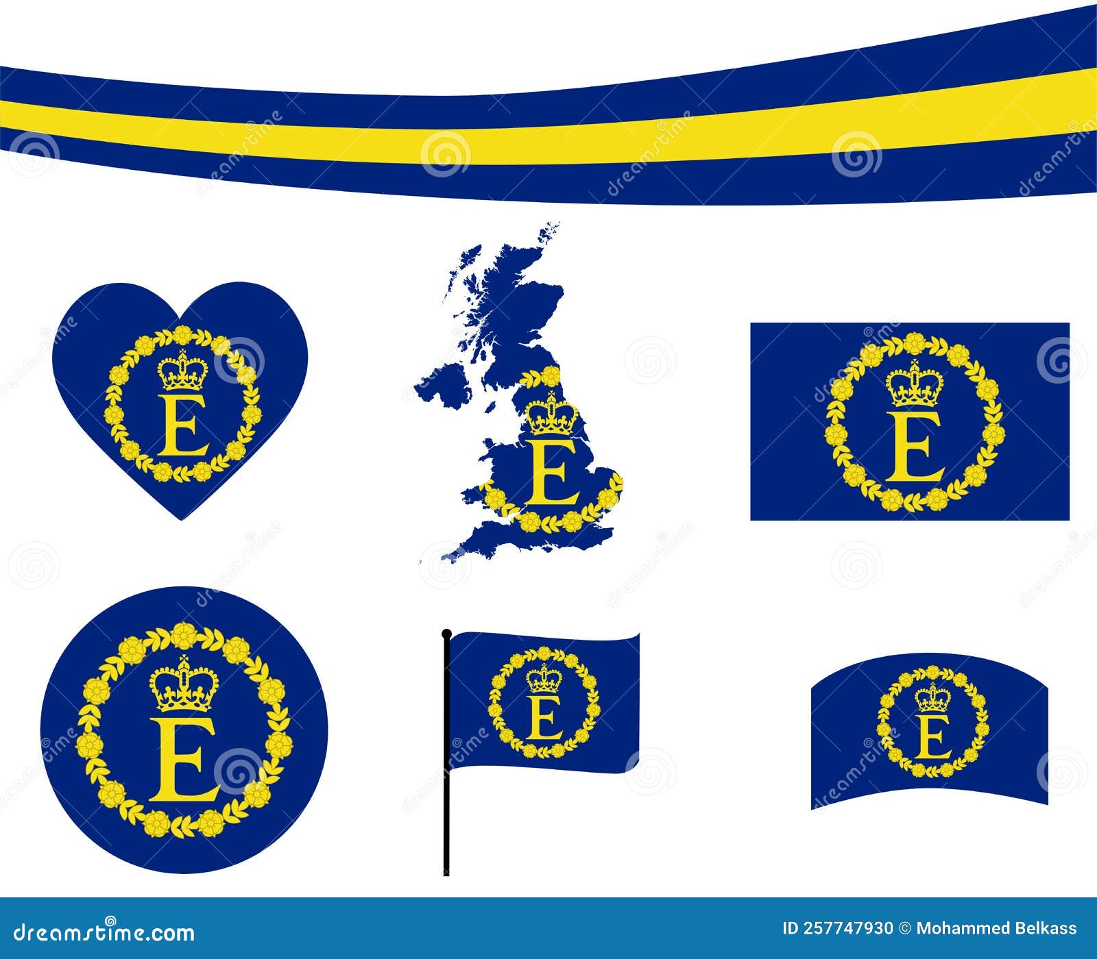 Personal Flags Collection of Queen Elizabeth British United Kingdom ...