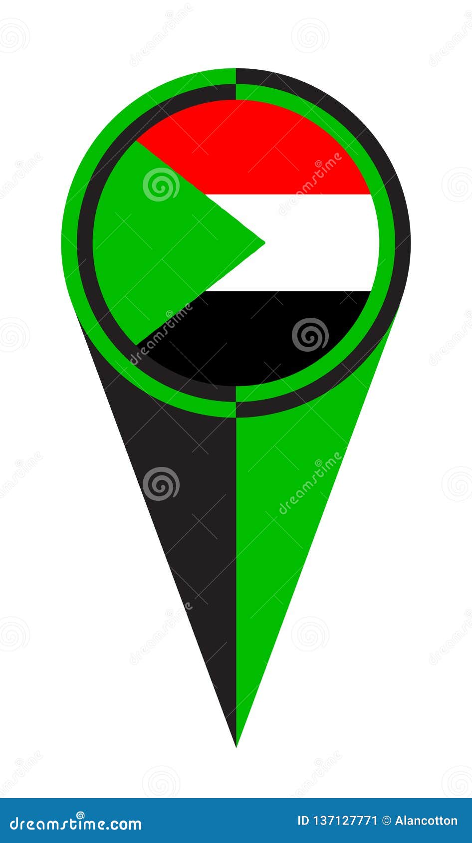 Sudan Map Pointer Location Flag Stock Vector - Illustration of circle, sudan: 137127771