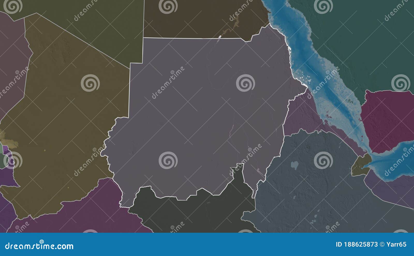 Sudan - Overview. Administrative Stock Illustration - Illustration of ...