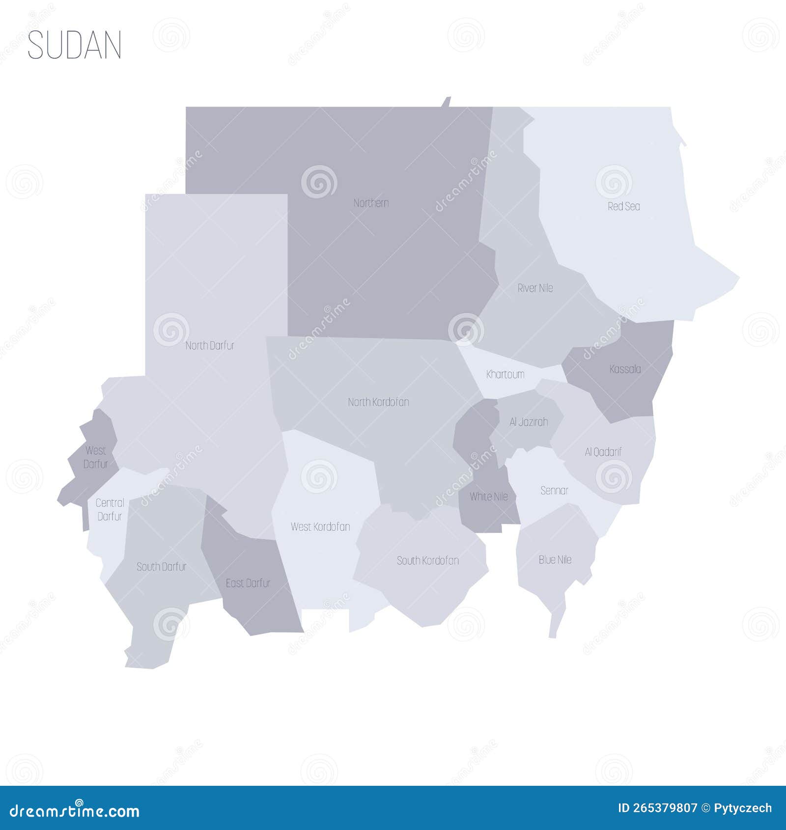 sudan political map