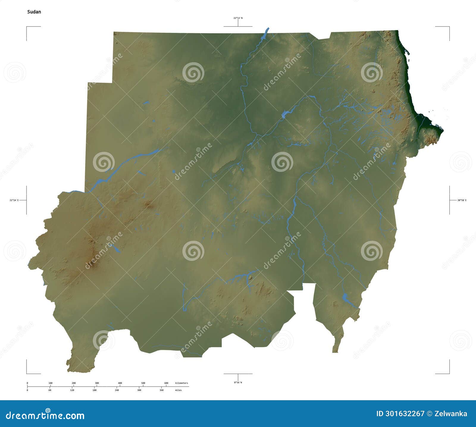 Sudan Shape on White. Physical Stock Illustration - Illustration of ...