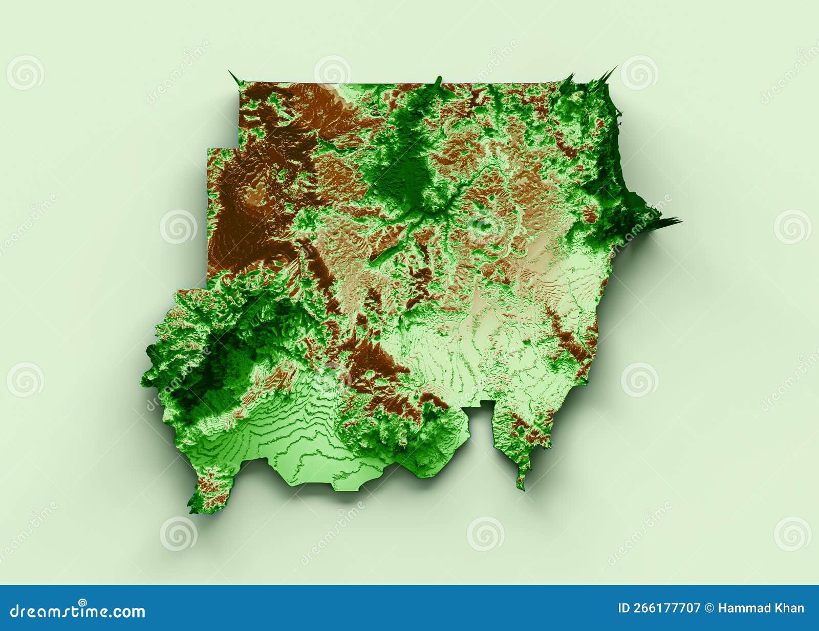 Sudan Topographic Map 3d Realistic Map Color 3d Illustration Stock Illustration - Illustration ...