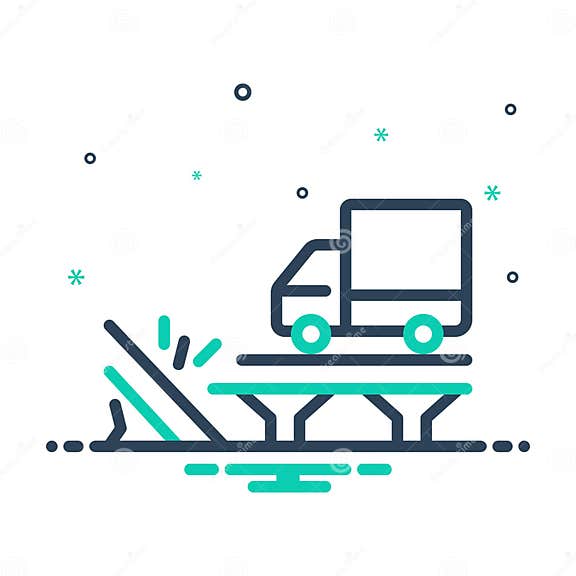 Mix Icon for Sudden, Unexpected and Damage Stock Vector - Illustration ...