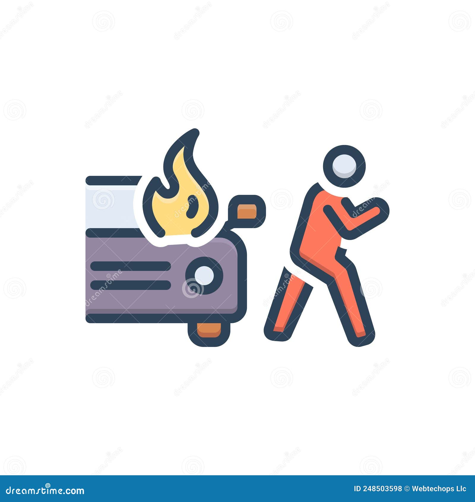 Color Illustration Icon for Sudden, Unexpected and Incident Stock ...