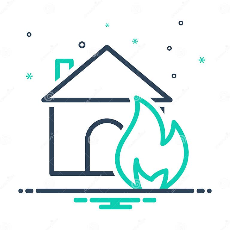 Mix Icon for Suddenly, Abruptly and House Stock Vector - Illustration ...