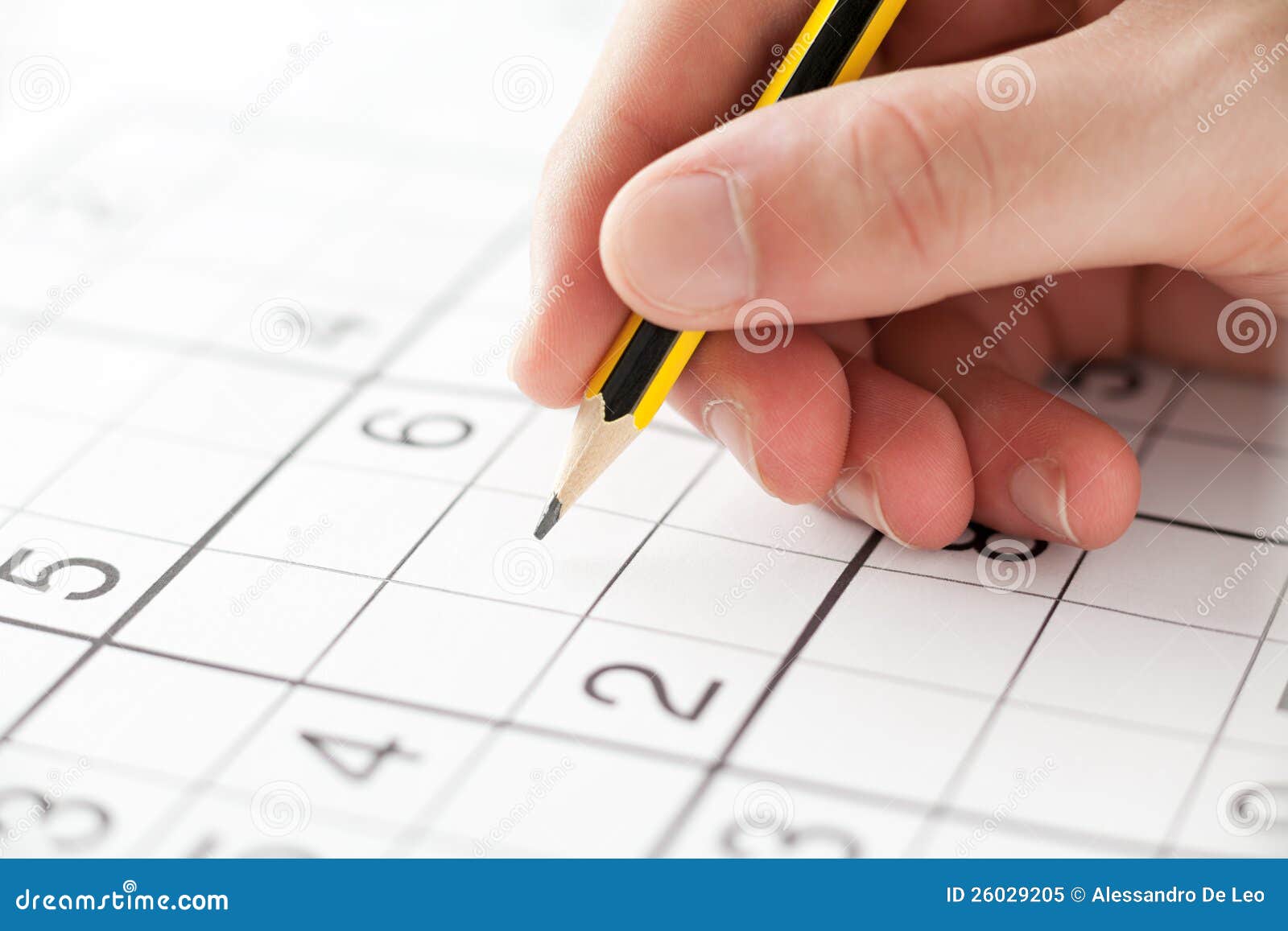 Sudoku stock image. Image of play, writing, focus, selective - 26029205
