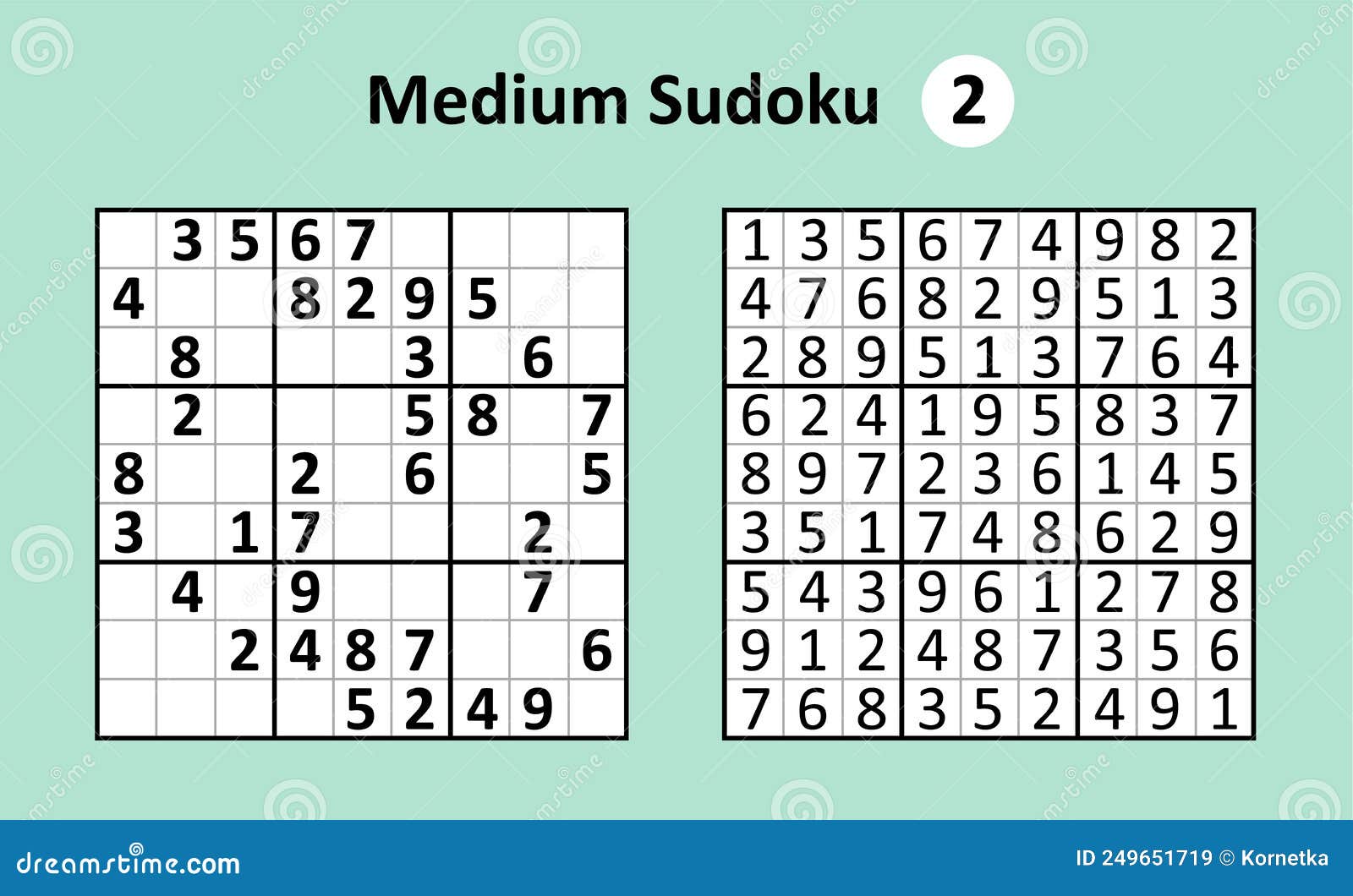 Sudoku Game with Answers. Medium Complexity Stock Vector - Illustration ... Sudoku Game with Answers. Medium Complexity Stock Vector - Illustration ...