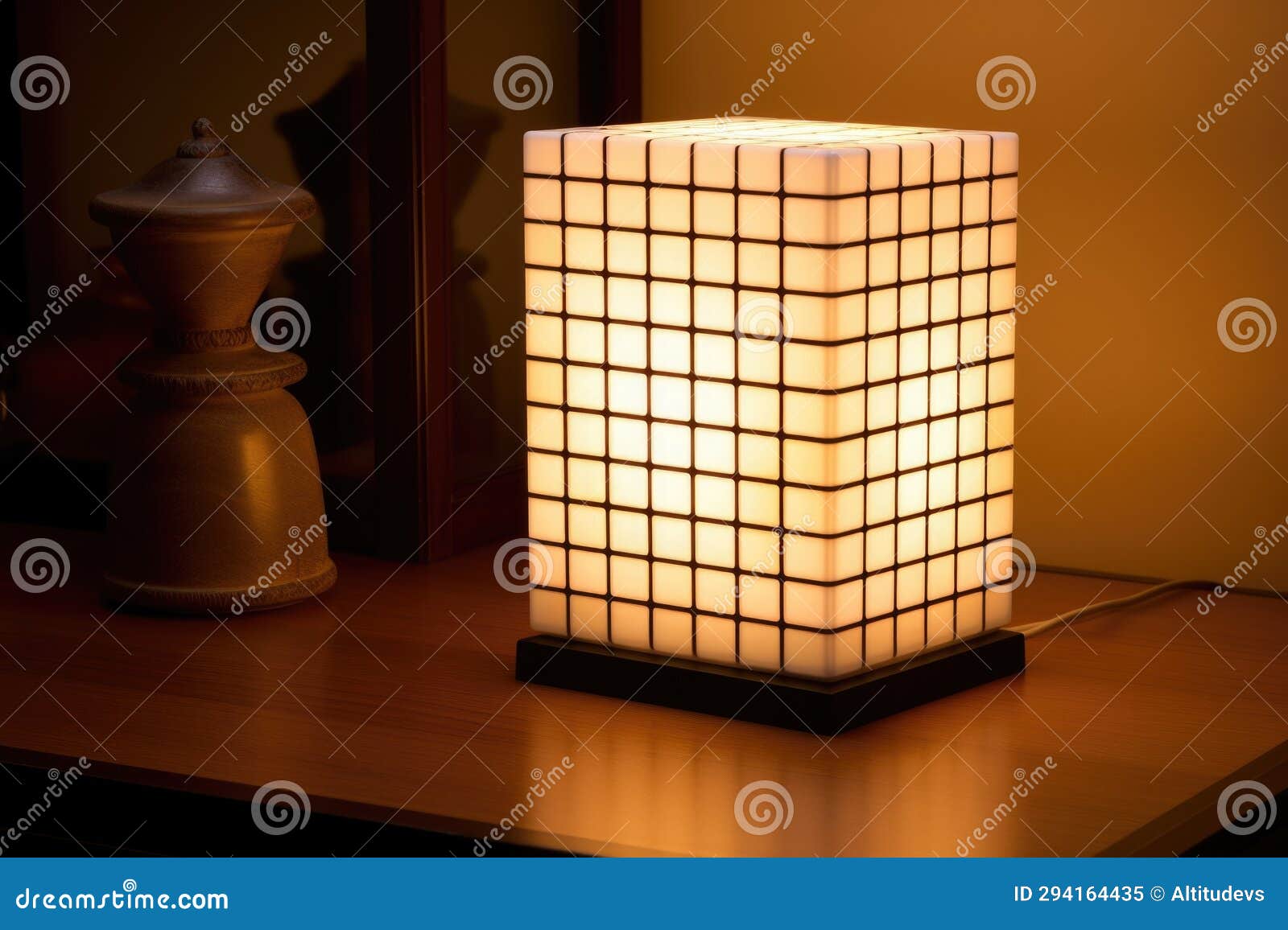 Sudoku Grid Illuminated by a Table Lamp Stock Illustration ...