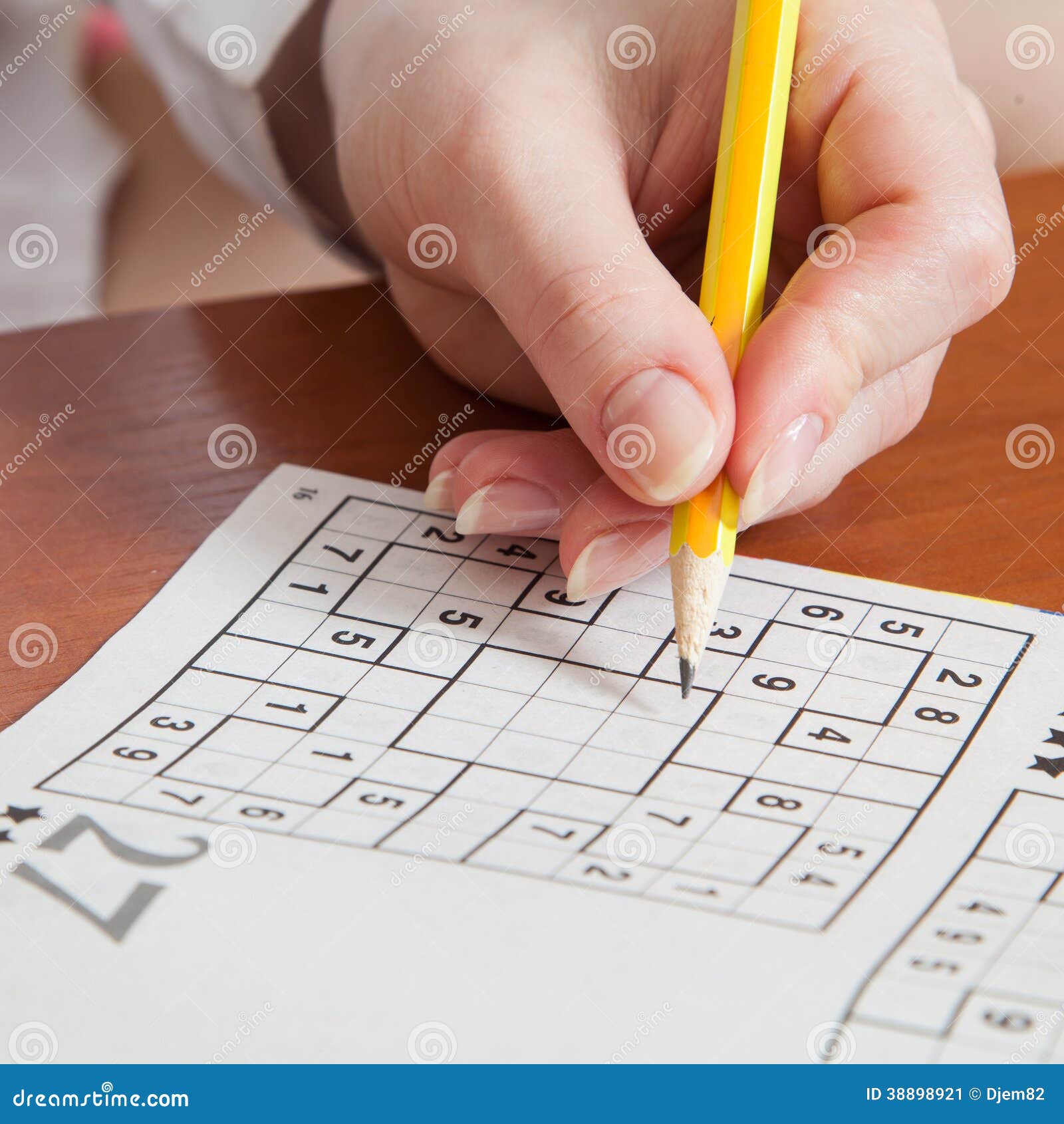 Sudoku stock image. Image of hobby, people, newspaper - 38898921