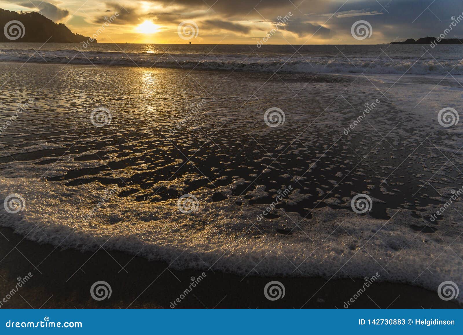 Suds of the beach stock image. Image of glow, boundless - 142730883