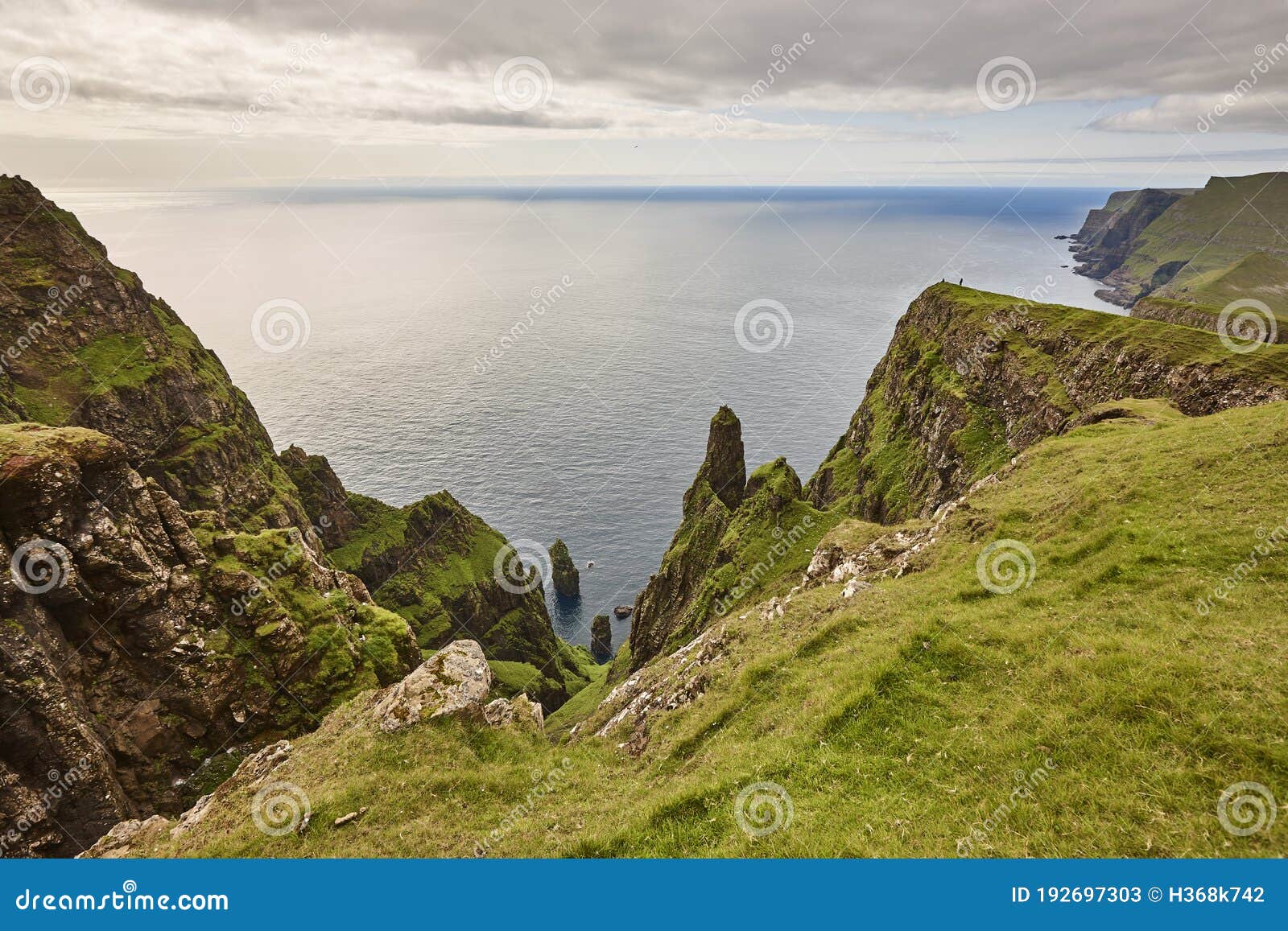 Suduroy Island Dramatic Coastline and Cliffs in Faroe Archipelago Stock ...