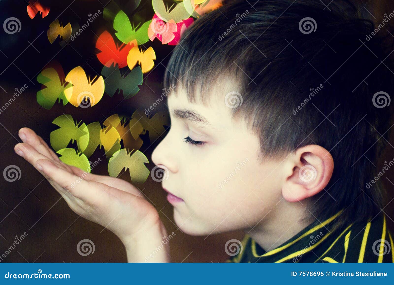 Sueños foto de archivo. Imagen de retrato, cabrito, joven - 7578696